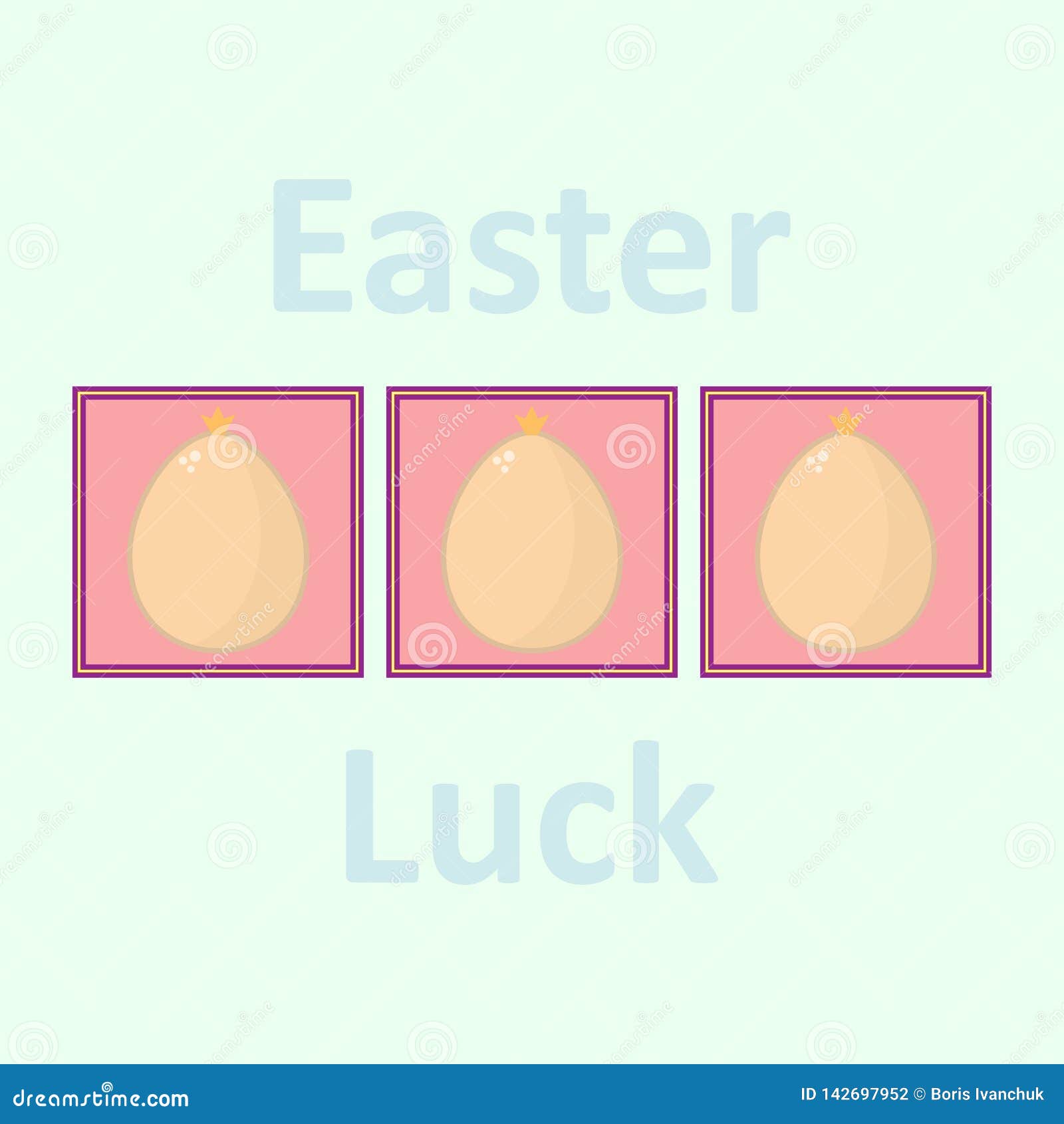 Illustration of a Winning Combination of Three Easter Eggs. Vector ...