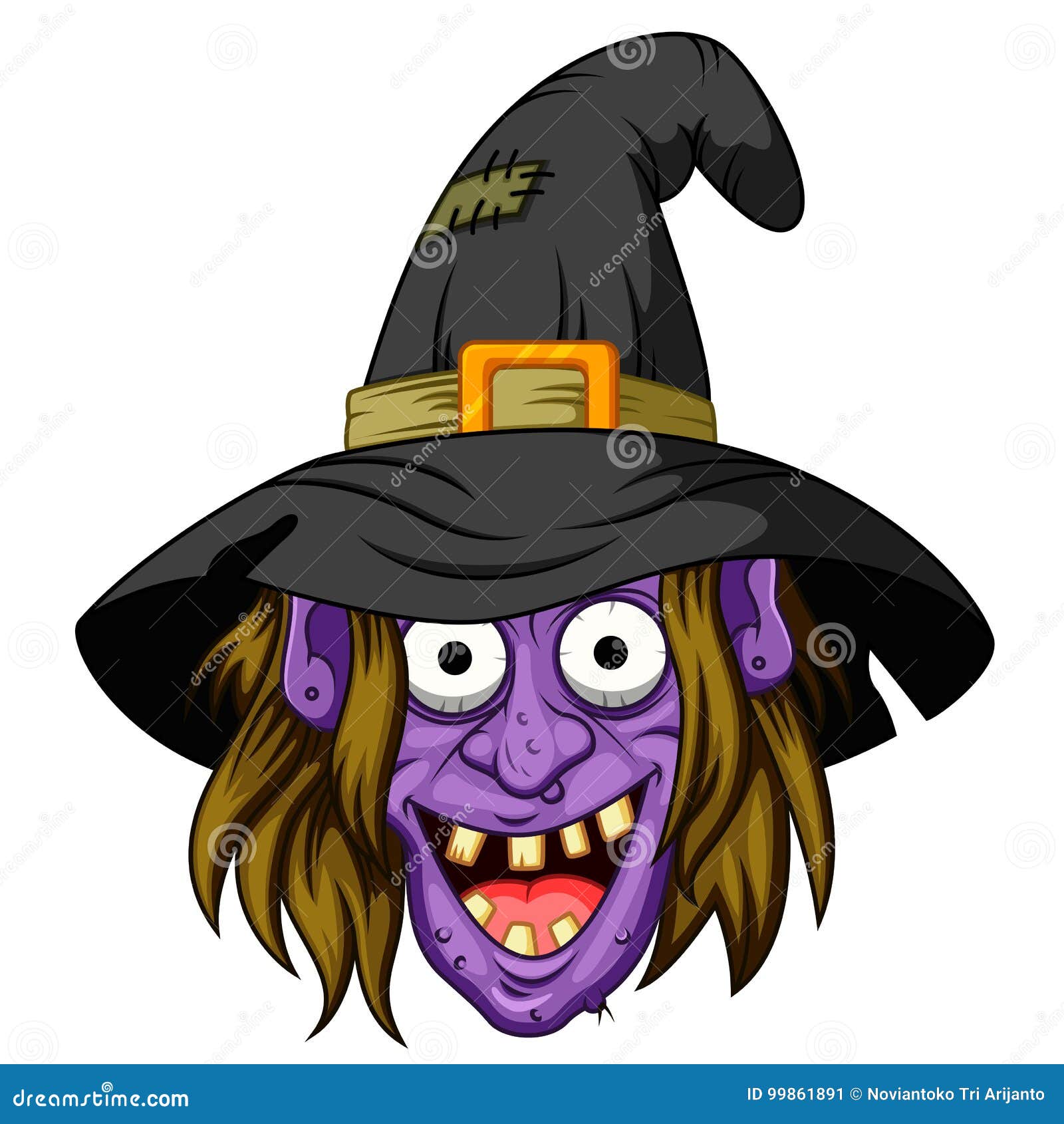 Witch Head Cartoon Illustration | CartoonDealer.com #11771246
