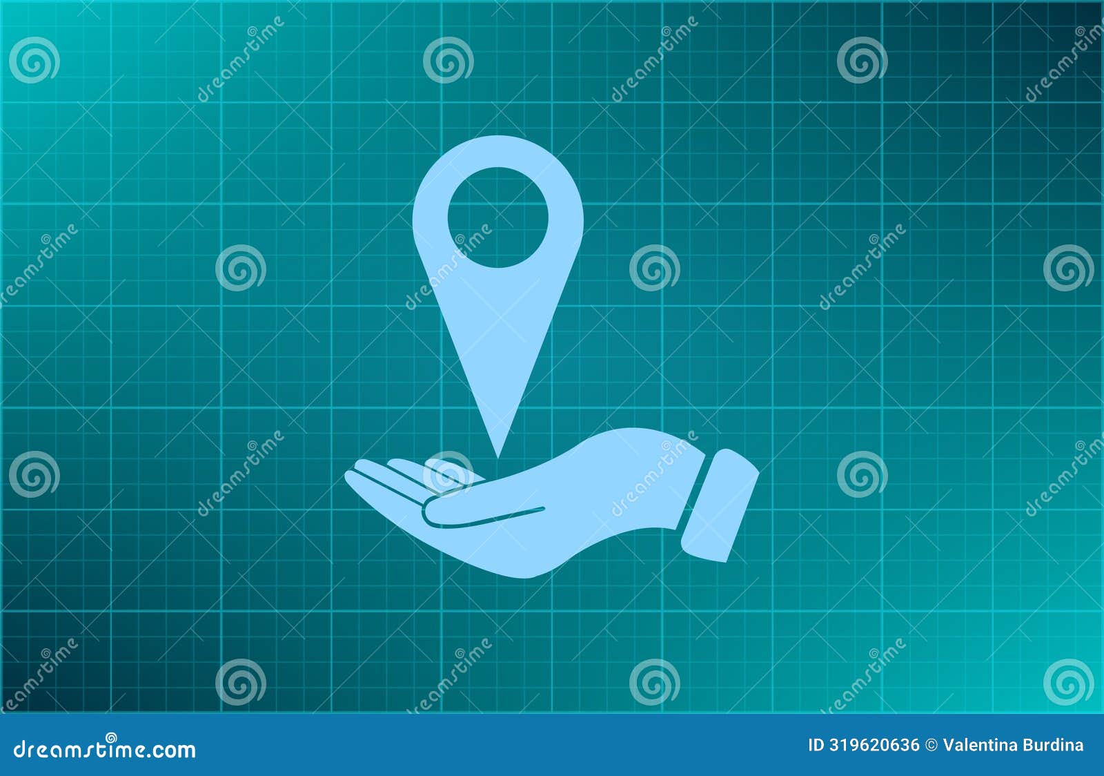 Vector Illustration Blue Background Stock Vector - Illustration of palm ...