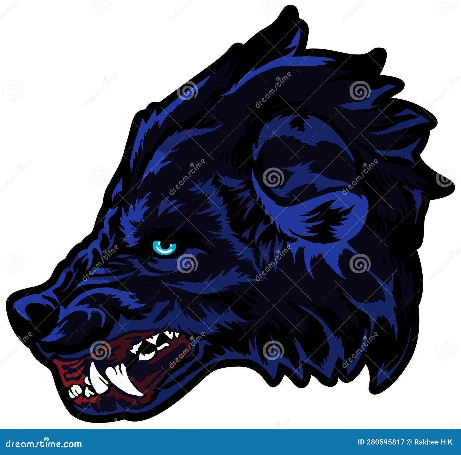 Wolf Face Illustration. Wild. Face. Vector Stock Vector - Illustration ...
