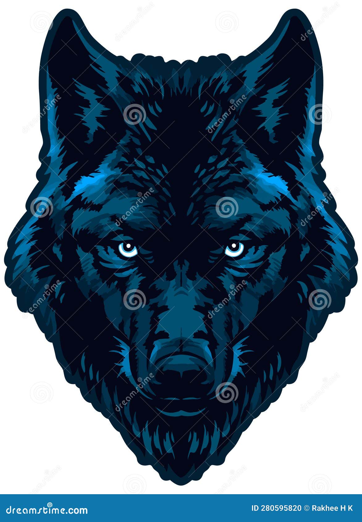 Wolf Face Illustration. Wild. Face. Vector Stock Vector - Illustration ...