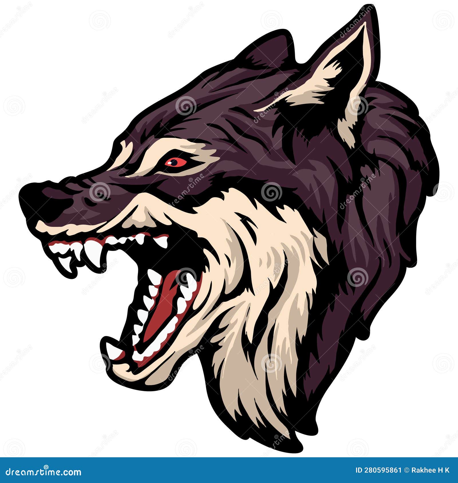 Wolf Face Illustration. Wild. Face. Vector Stock Vector - Illustration ...