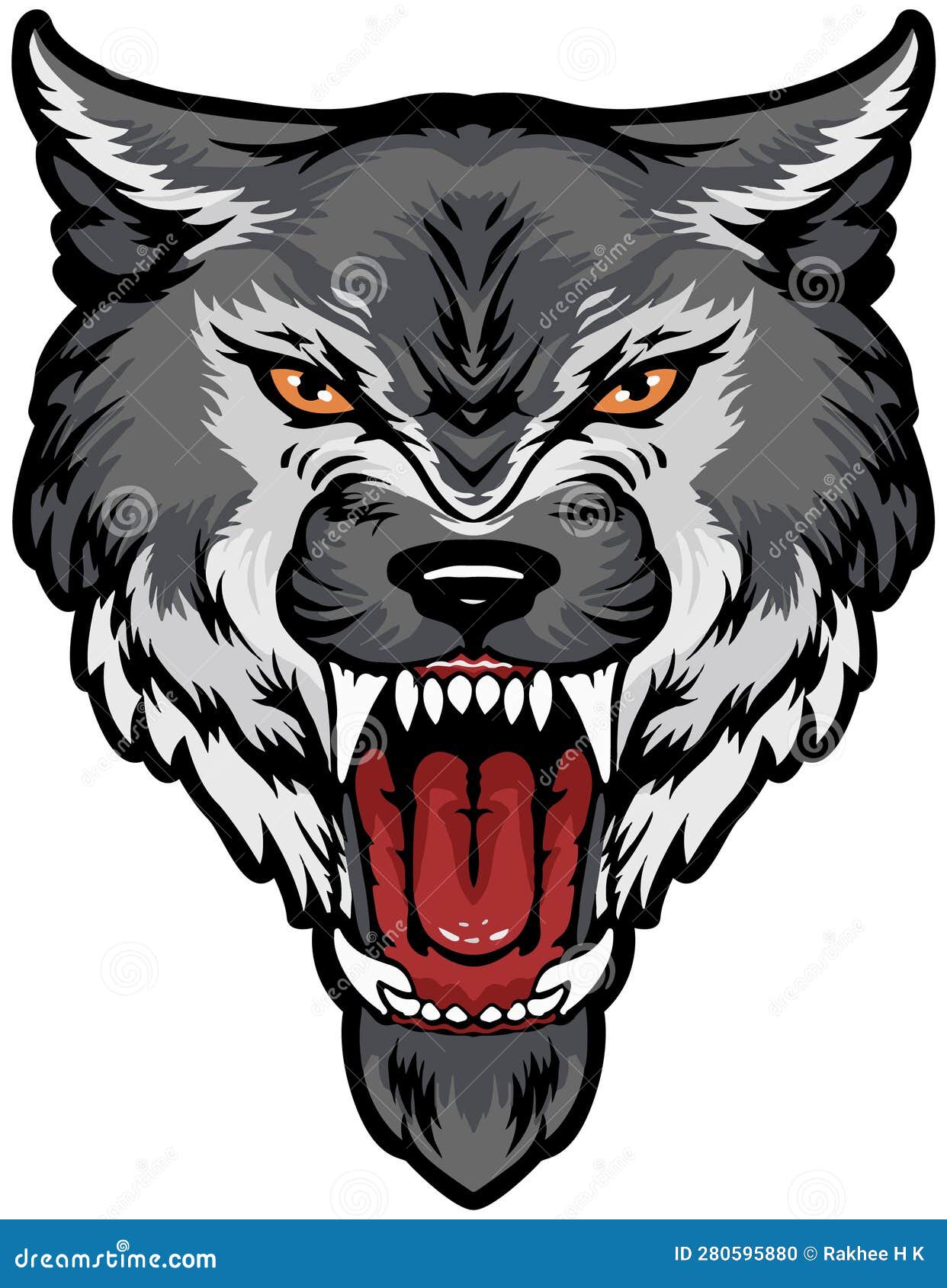 Wolf Face Illustration. Wild. Face. Vector Stock Vector - Illustration ...