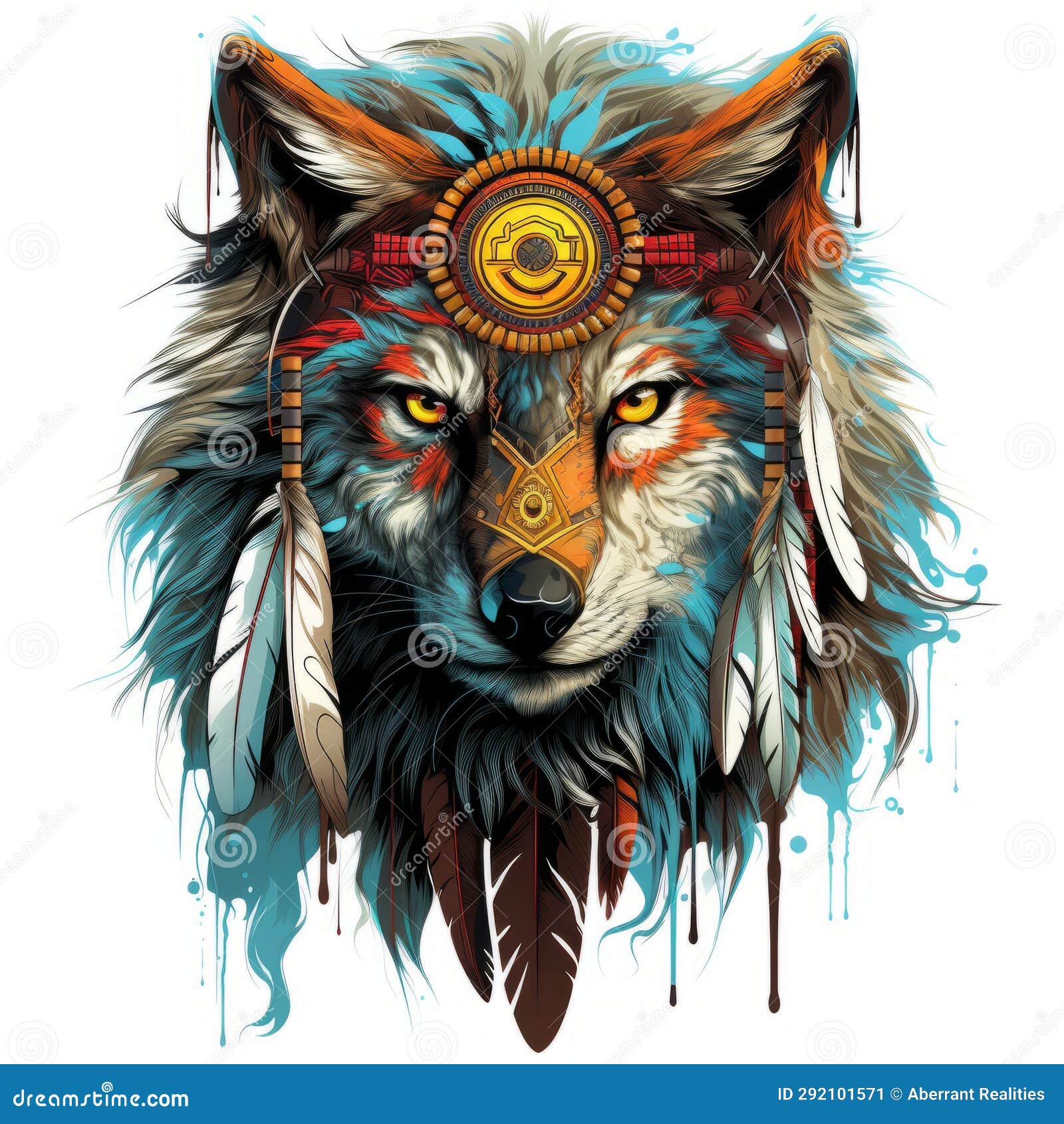 Wolf Wearing Hat With Ear Flaps Vector Illustration | CartoonDealer.com ...