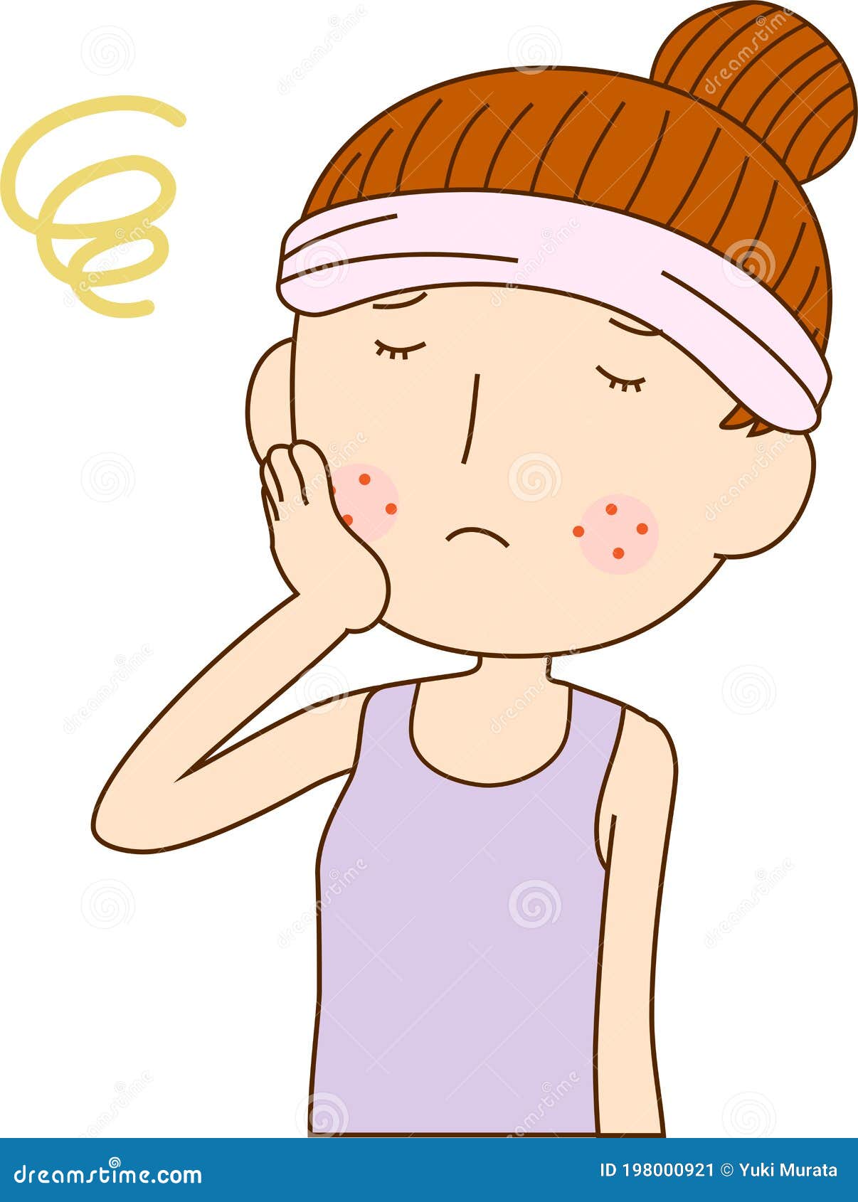 Illustration of a Woman with Rough Skin Stock Vector - Illustration of ...