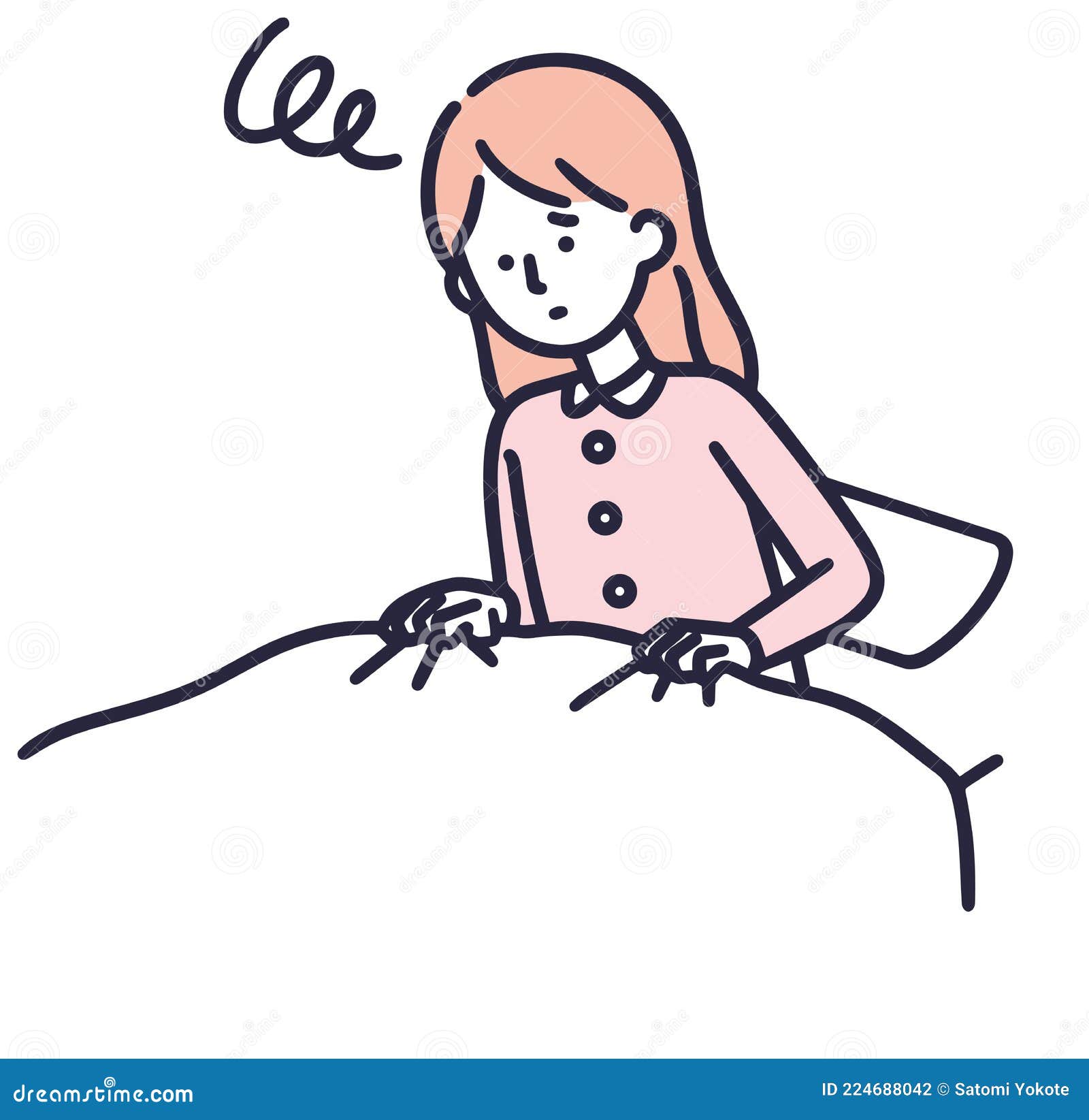 Illustration of a Woman Who Cannot Sleep Well Stock Vector ...