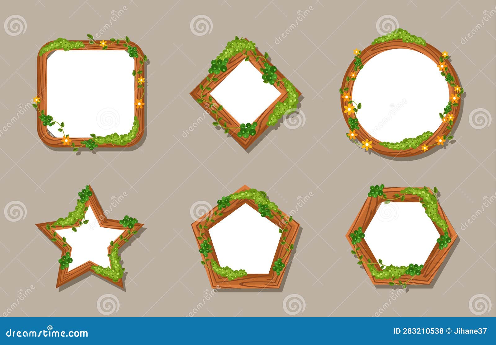 Illustration of Wood Frame Collection Stock Illustration - Illustration ...