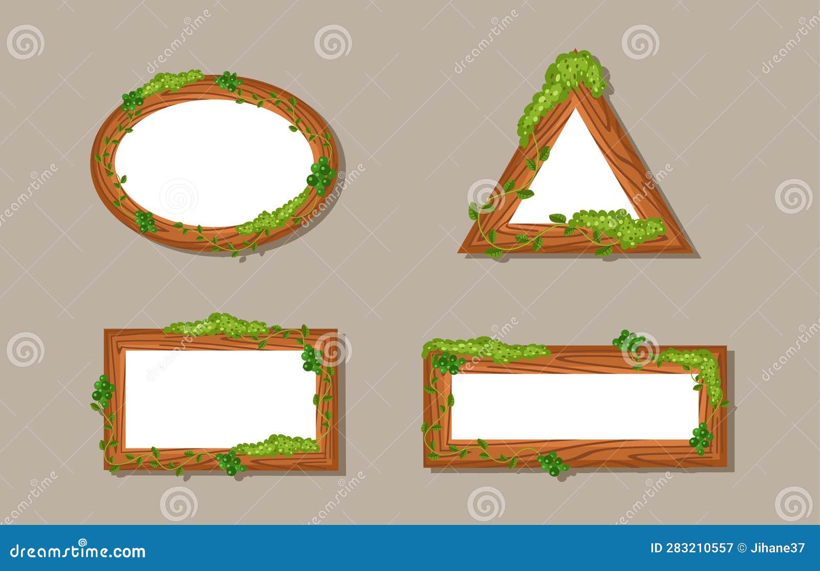 Illustration of Wood Frame Collection Stock Illustration - Illustration ...
