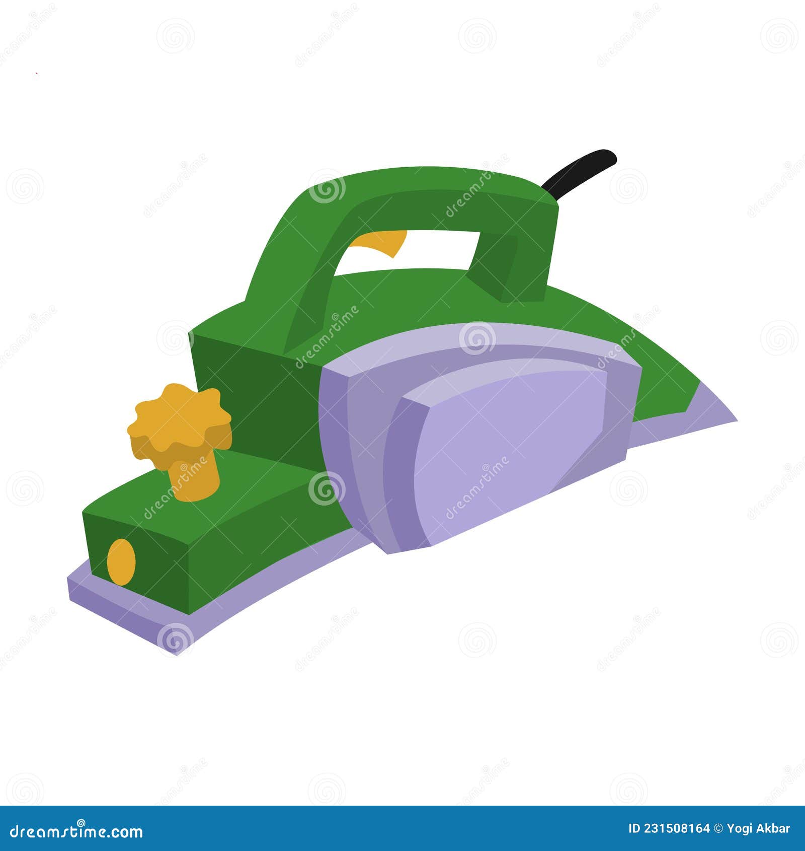 Illustration of a Wood Shaving Machine Flat Design Stock Vector ...