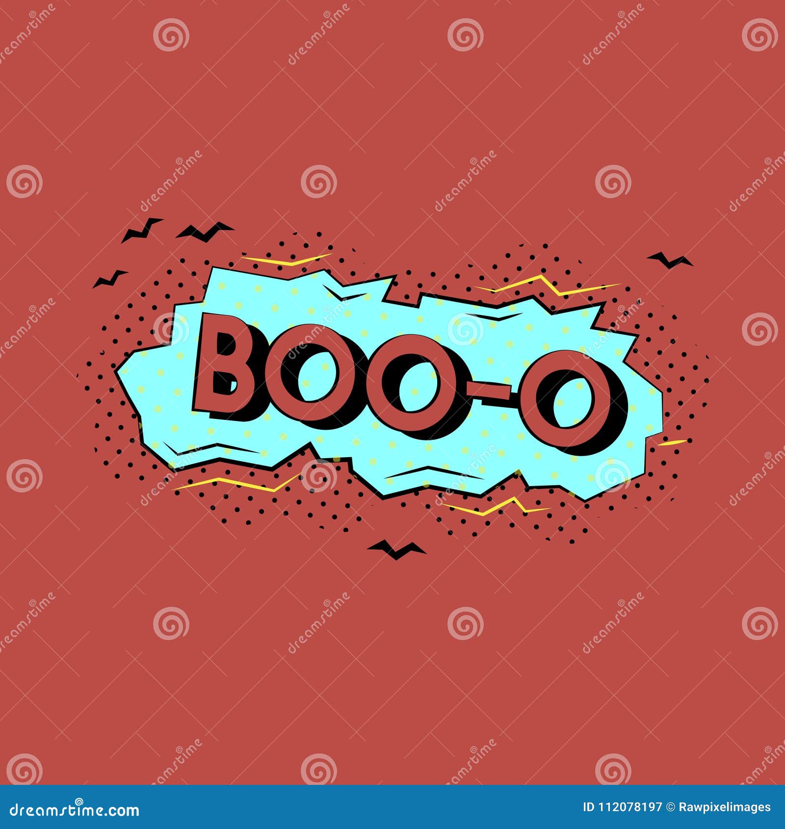 Illustration of a Woord Boo-o Stock Illustration - Illustration of ...