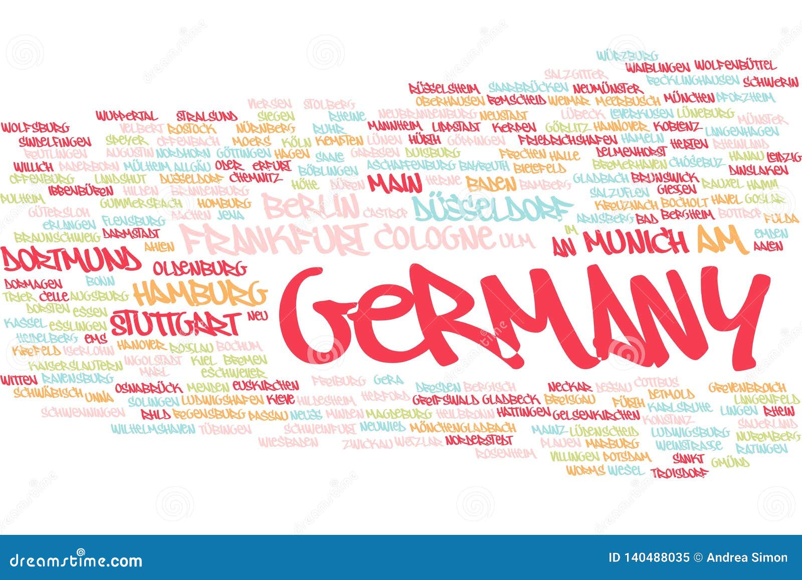 Germany word cloud stock illustration. Illustration of dortmund - 140488035