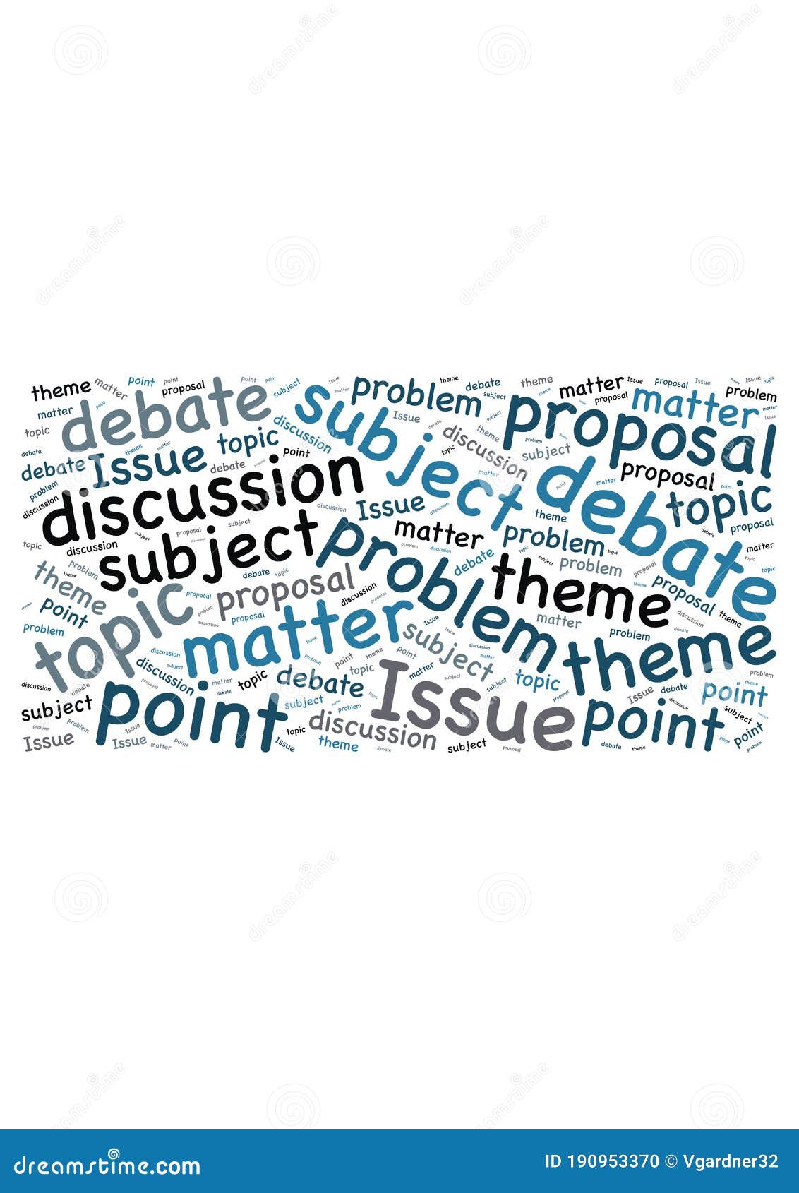 Illustration of a Word Cloud with Words Representing Issues Stock ...