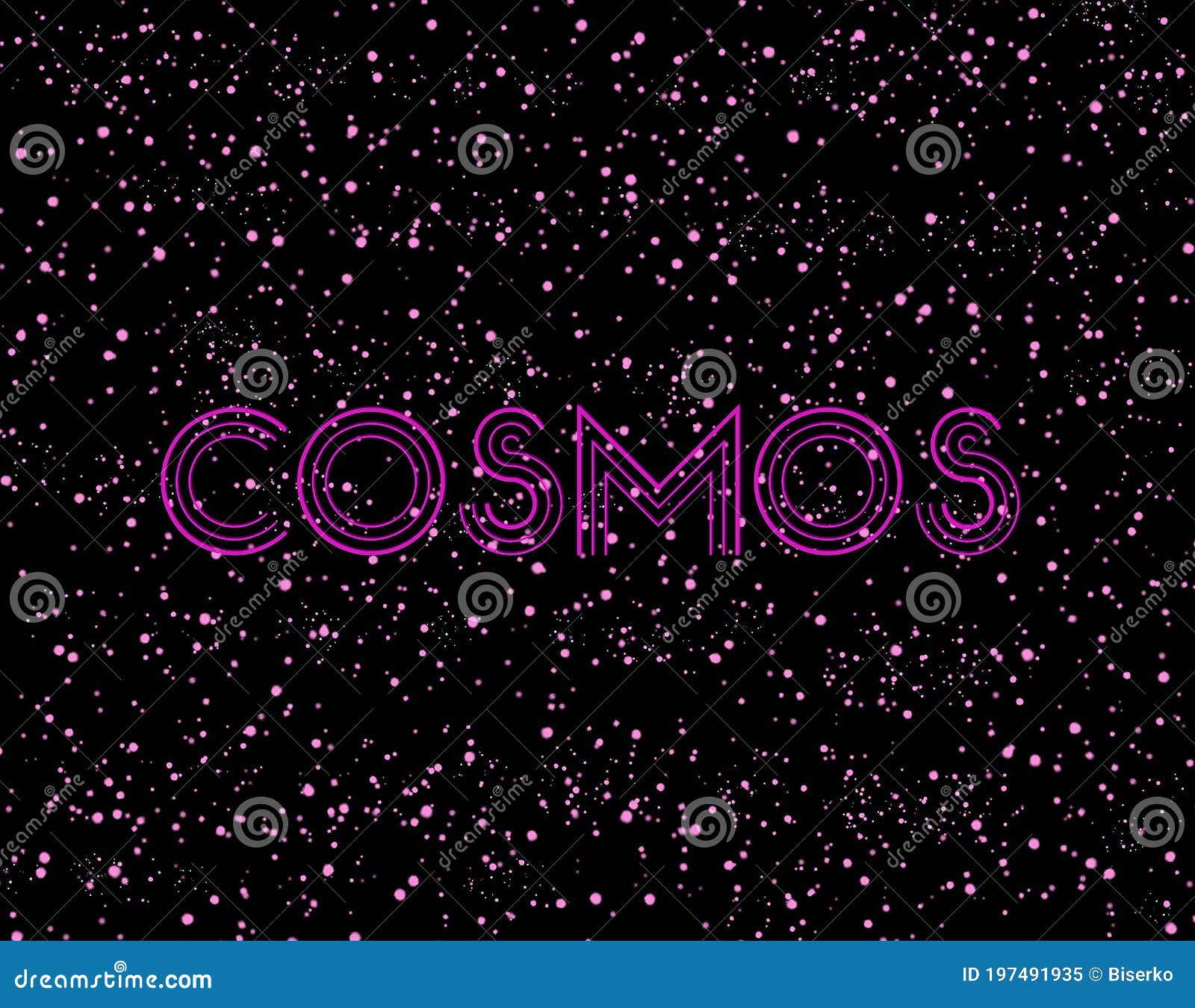 Illustration of the Word `Cosmos` Stock Image - Image of gravitation ...