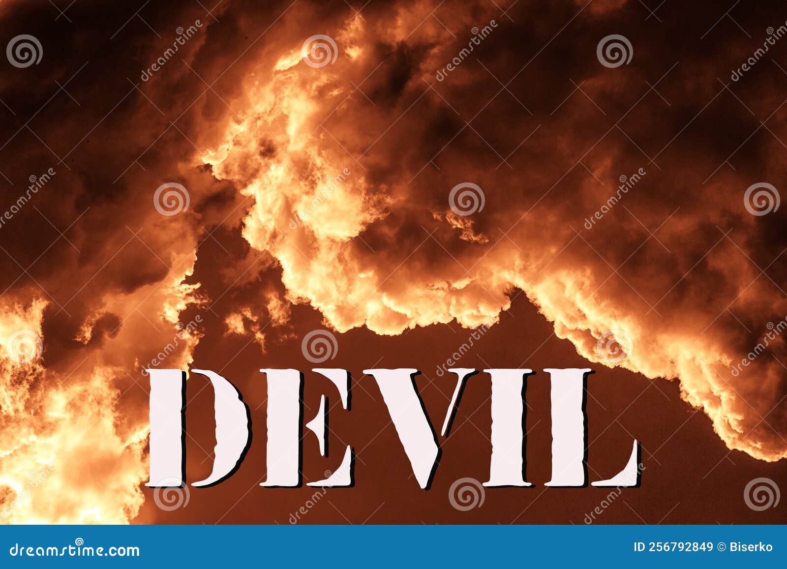 Illustration of word devil stock image. Image of word - 256792849