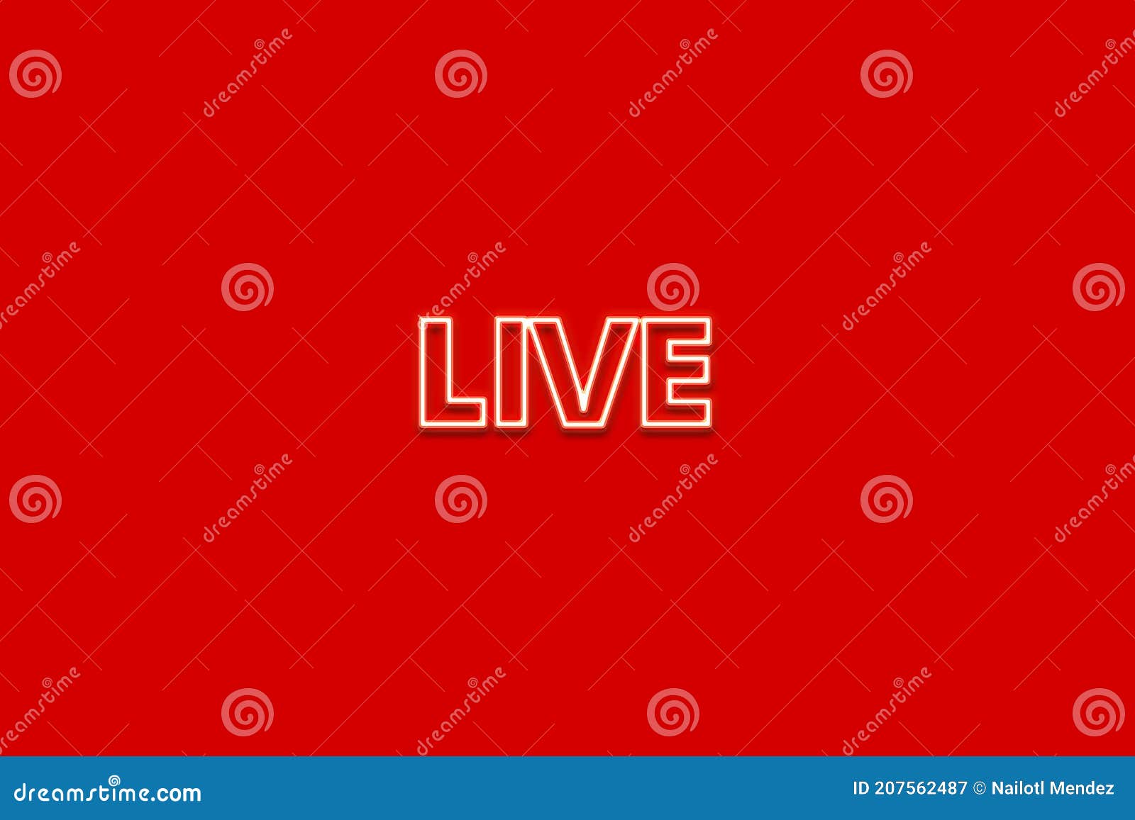Illustration of the Word "LIVE" Isolated on a Red Background Stock ...