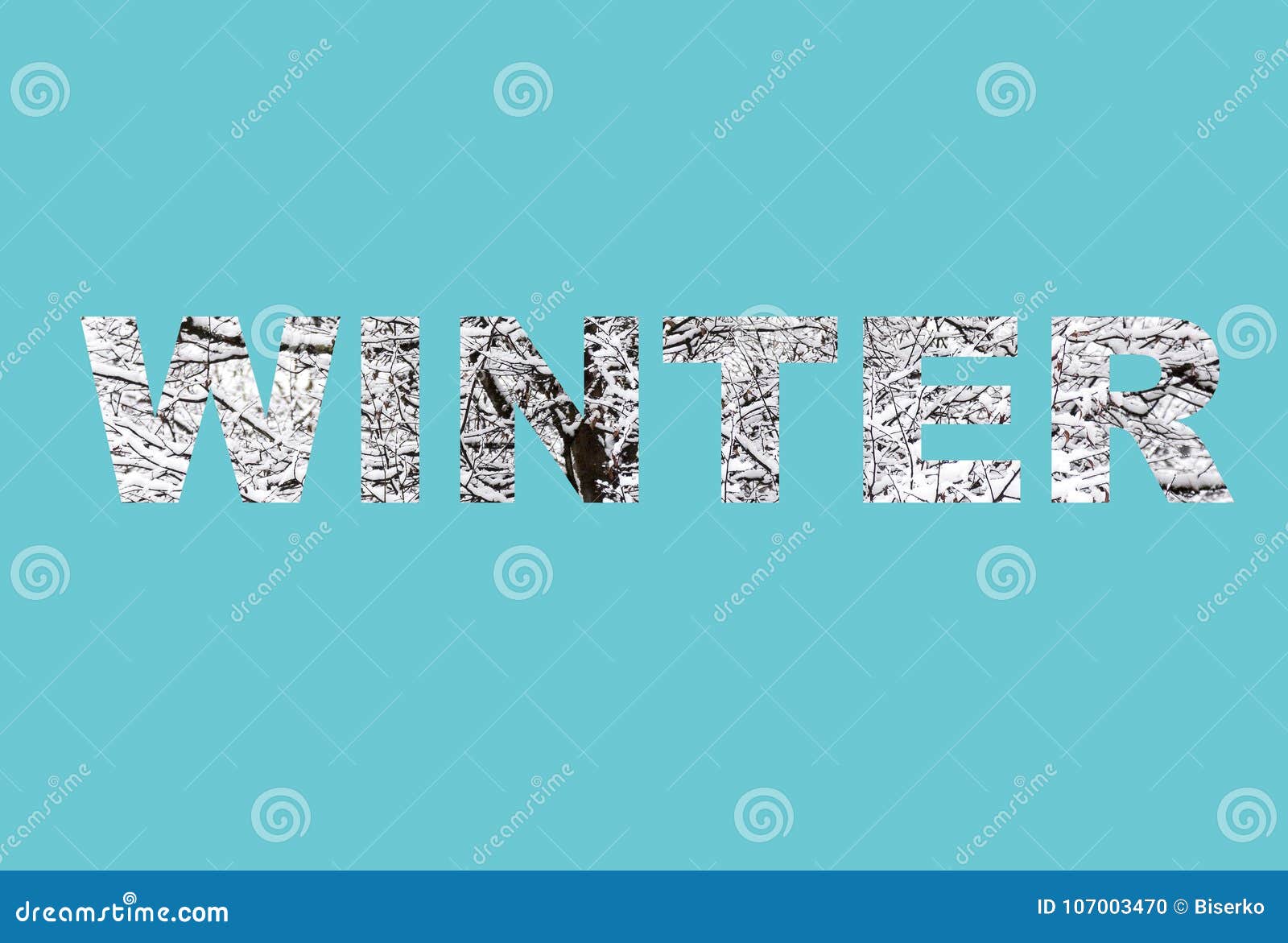Illustration of the Word `winter` Stock Illustration - Illustration of ...