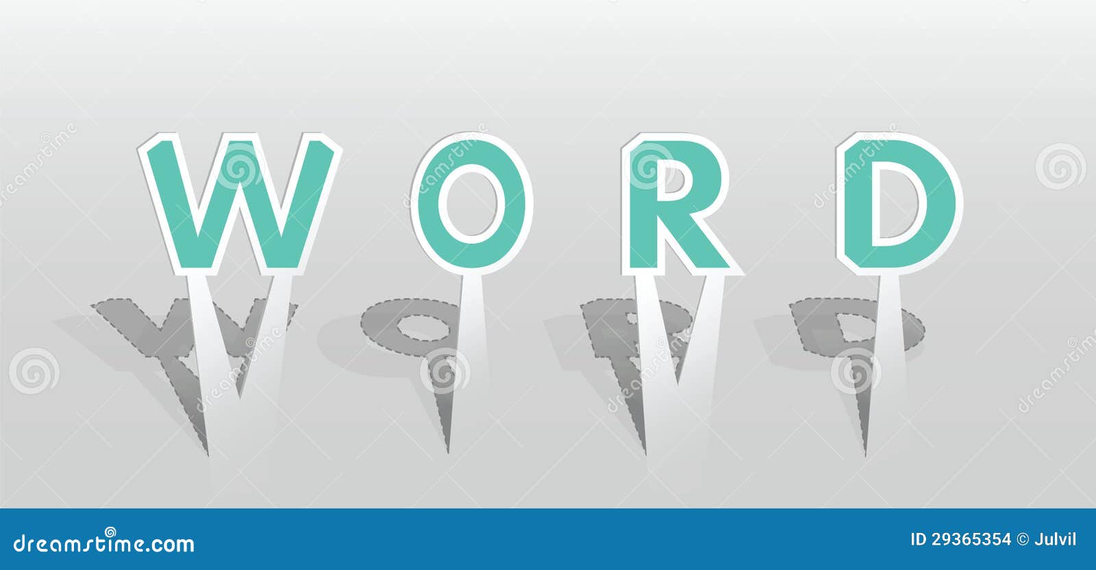 Illustration of WORD word stock vector. Illustration of cardboard ...