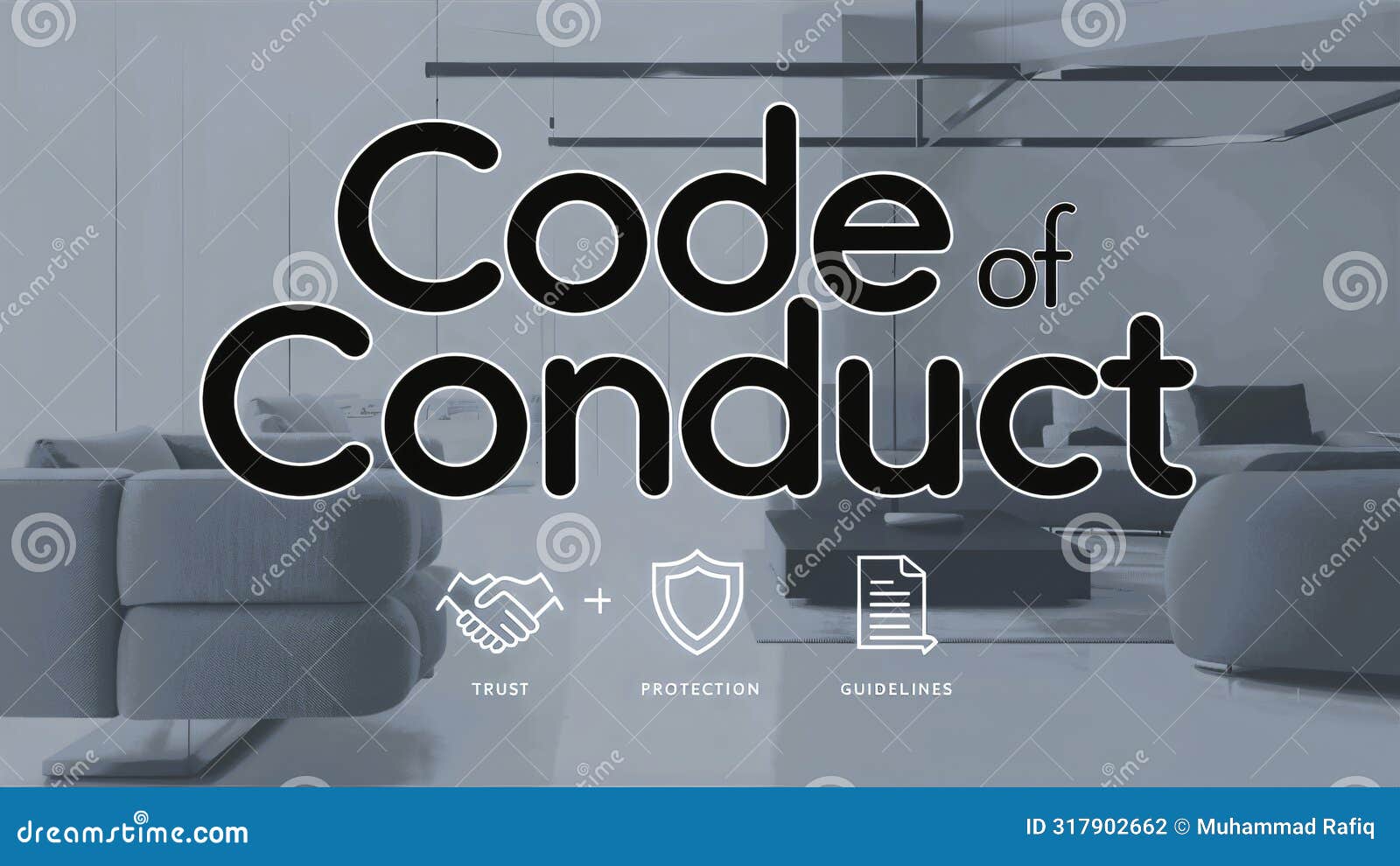 Illustration of the Words Code of Conduct Stock Photo - Image of ...