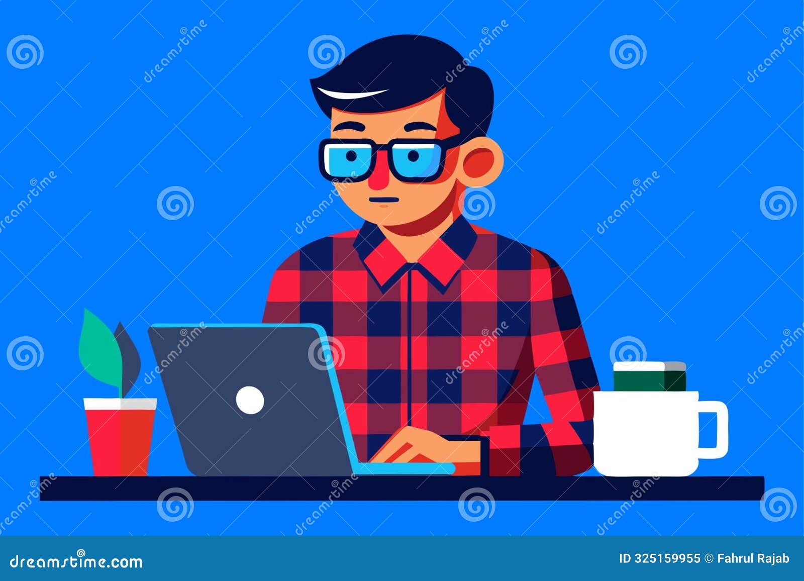 Illustration of Work Activity in the Office Stock Illustration ...