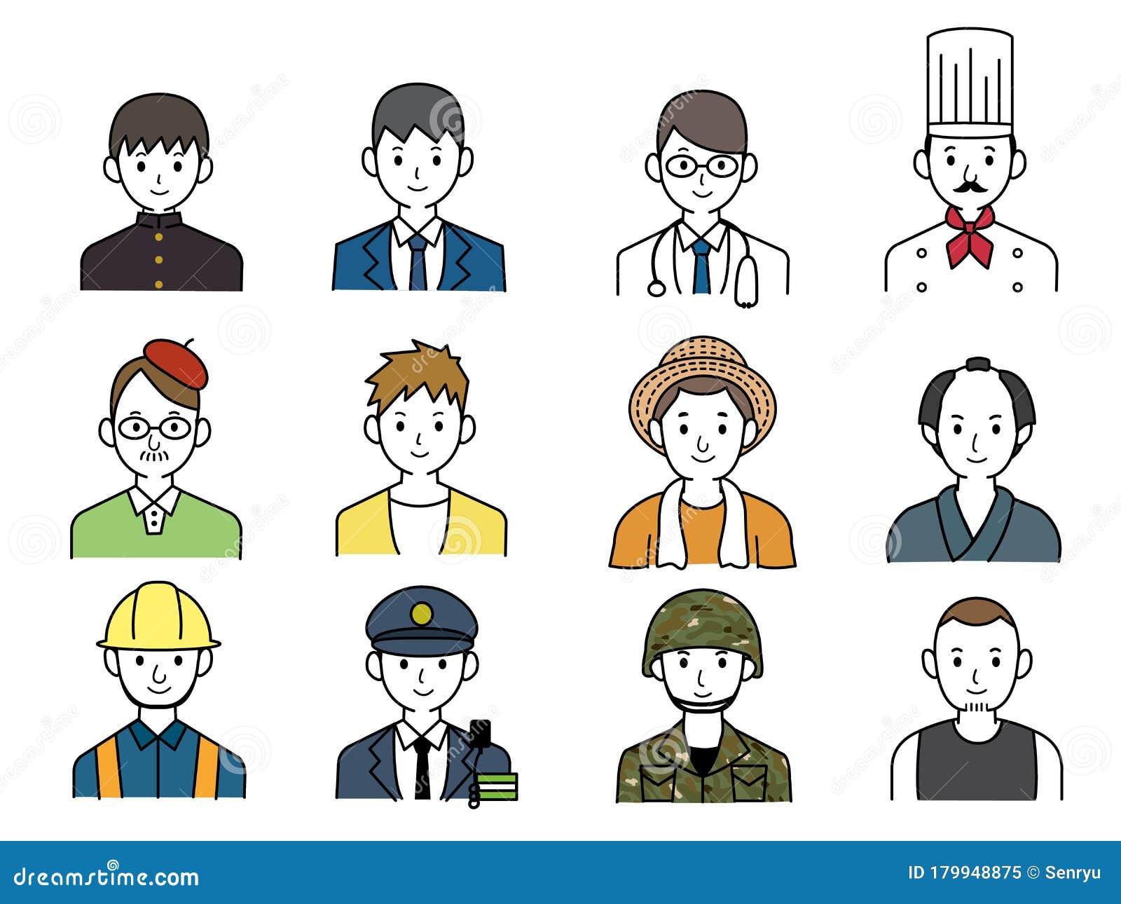 Working people icons stock vector. Illustration of offer - 179948875