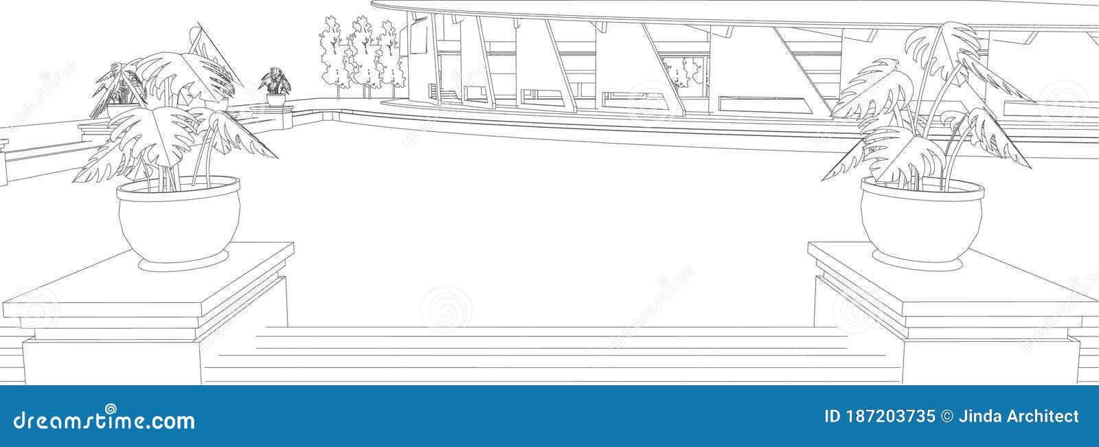 Illustration of Workshop Building Design in Concept Stock Vector ...