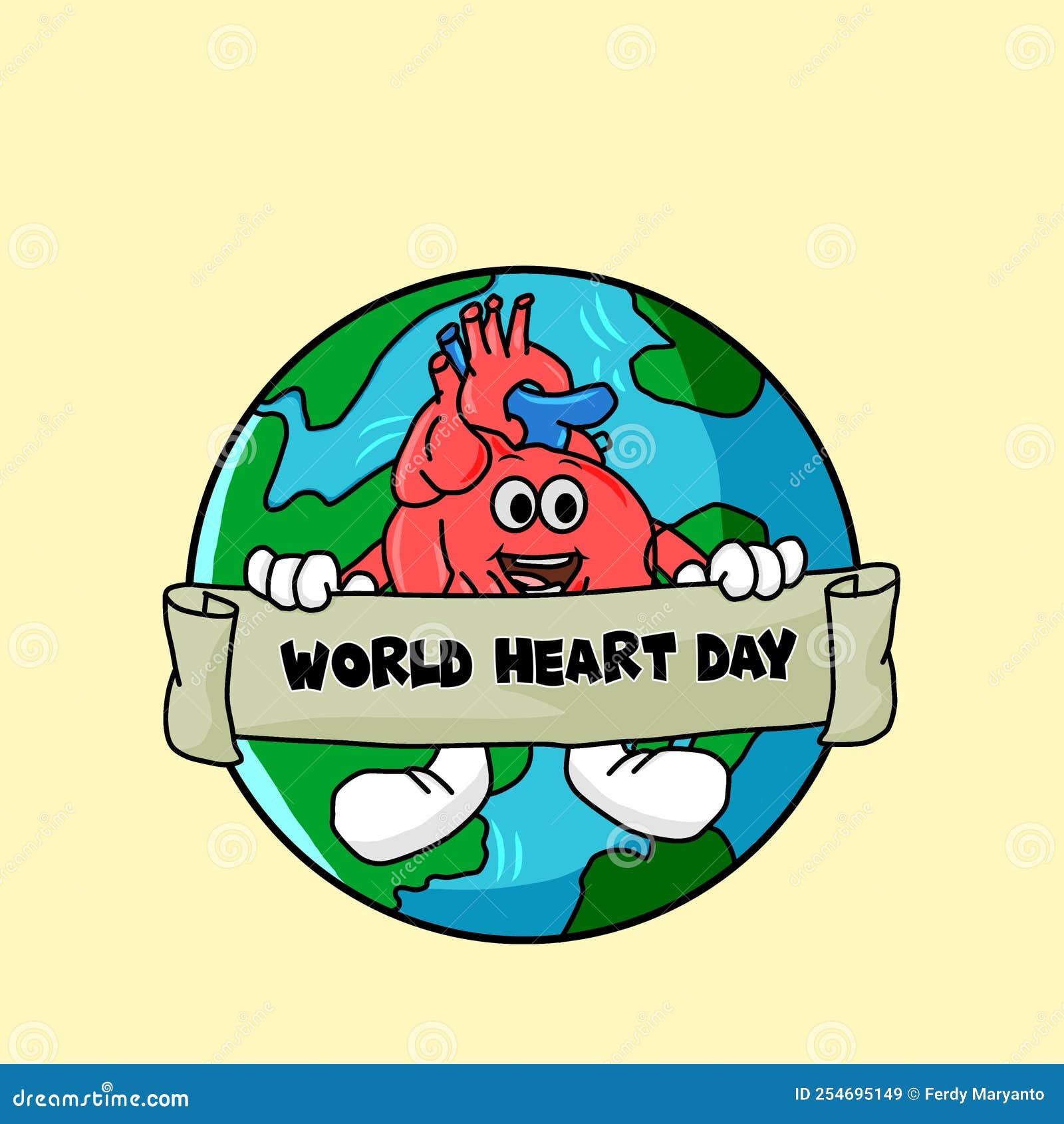 Illustration of World Heart Day Stock Illustration - Illustration of ...