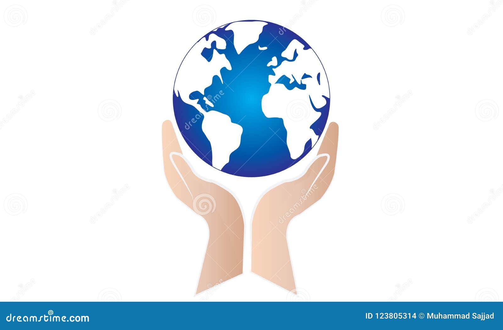 Globe Logo With Hands