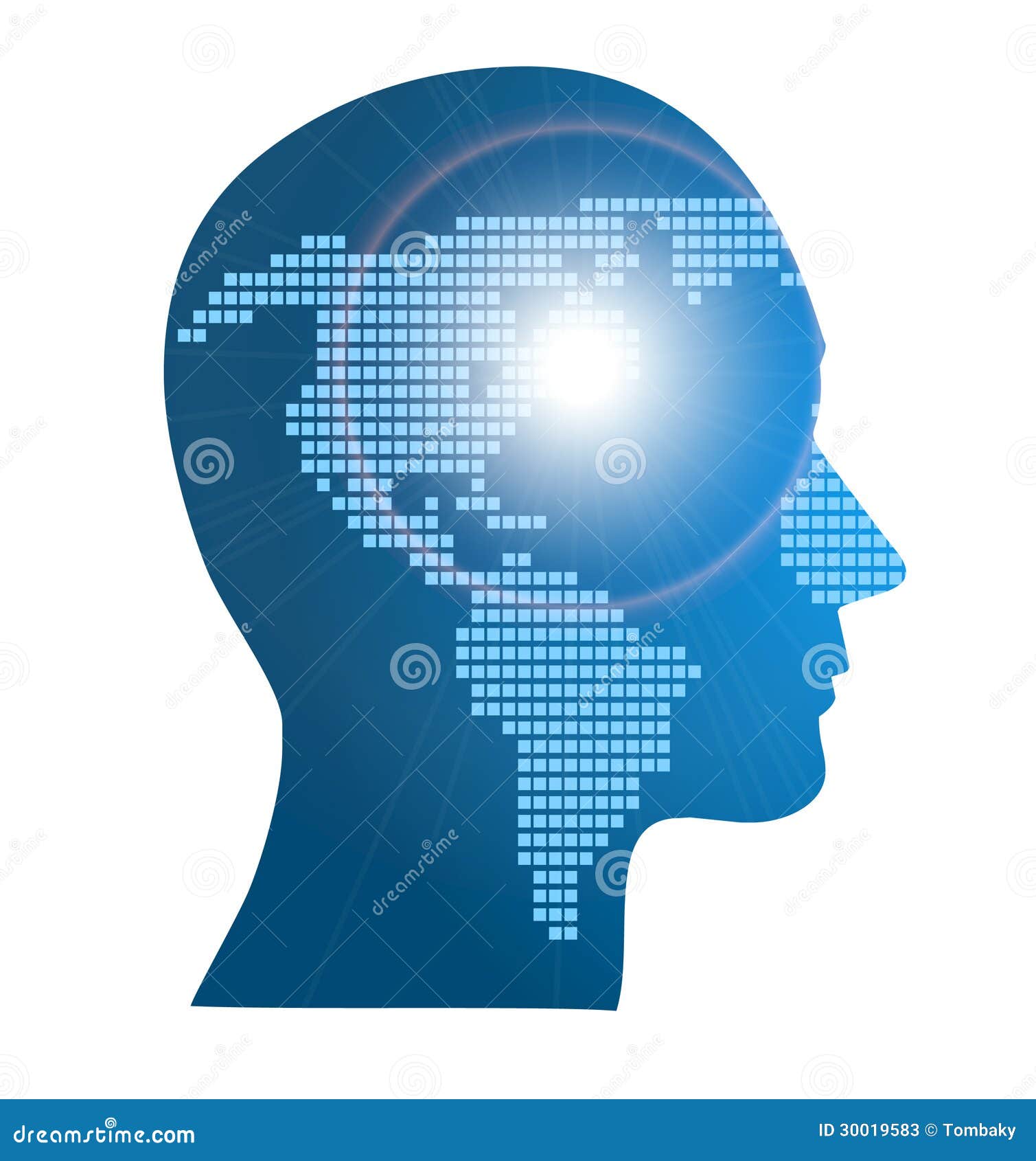 World Map in Human Head, Vector Stock Vector - Illustration of ocean ...