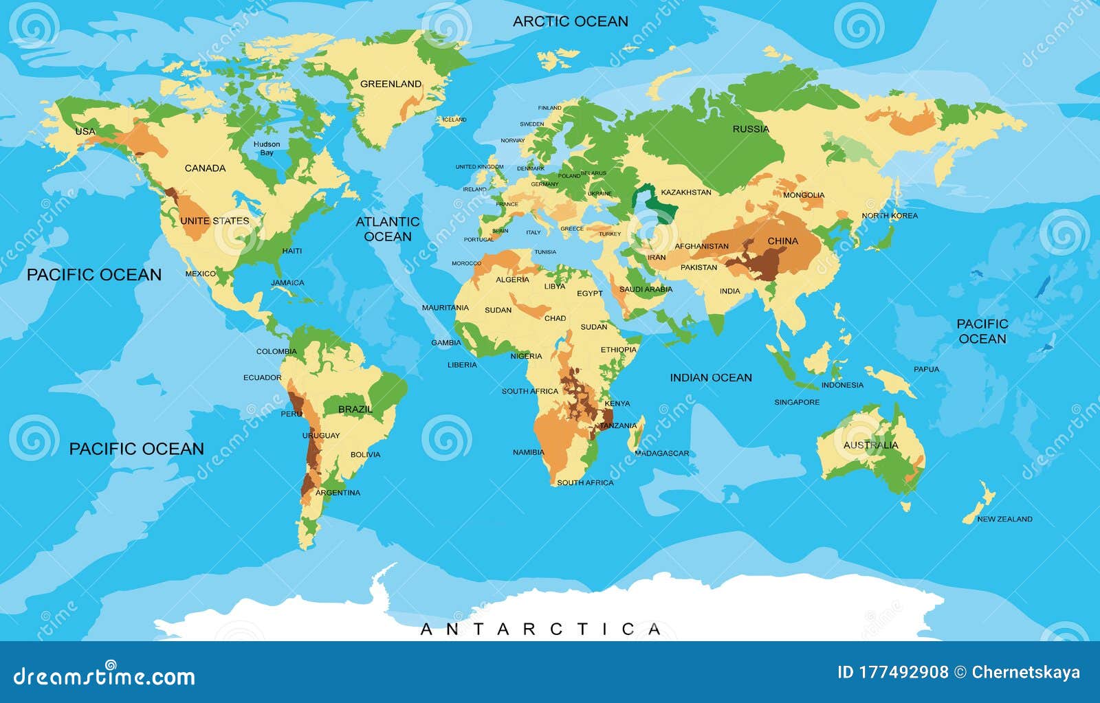 Illustration of World Map. Travel Agency Stock Illustration ...