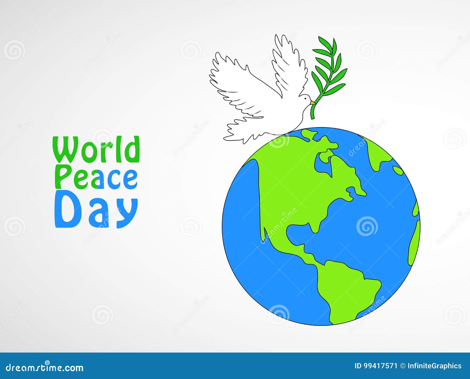 Illustration of World Peace Day Background Stock Vector - Illustration ...