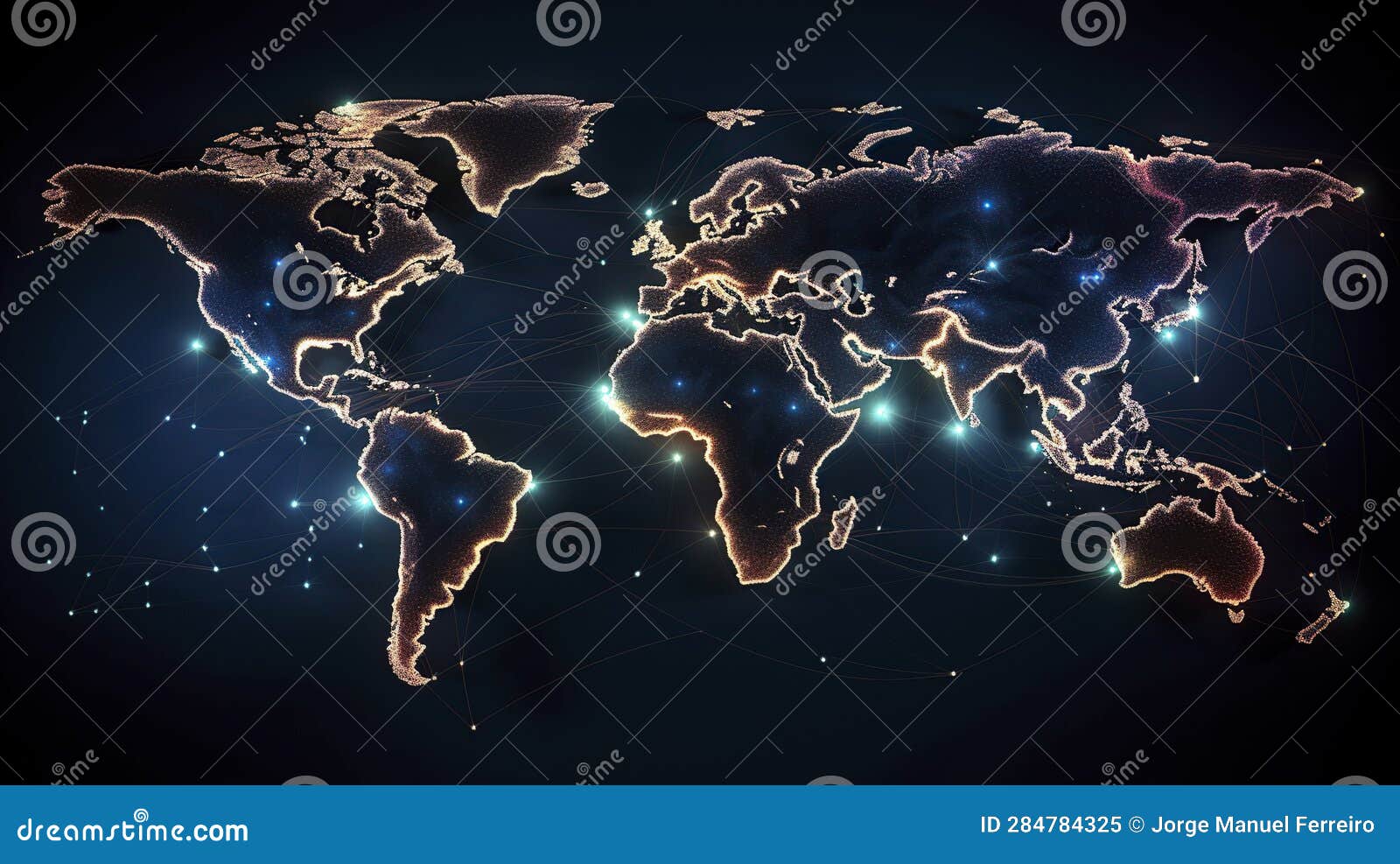 Illustration, World Planisphere, Ai Generative Stock Illustration ...