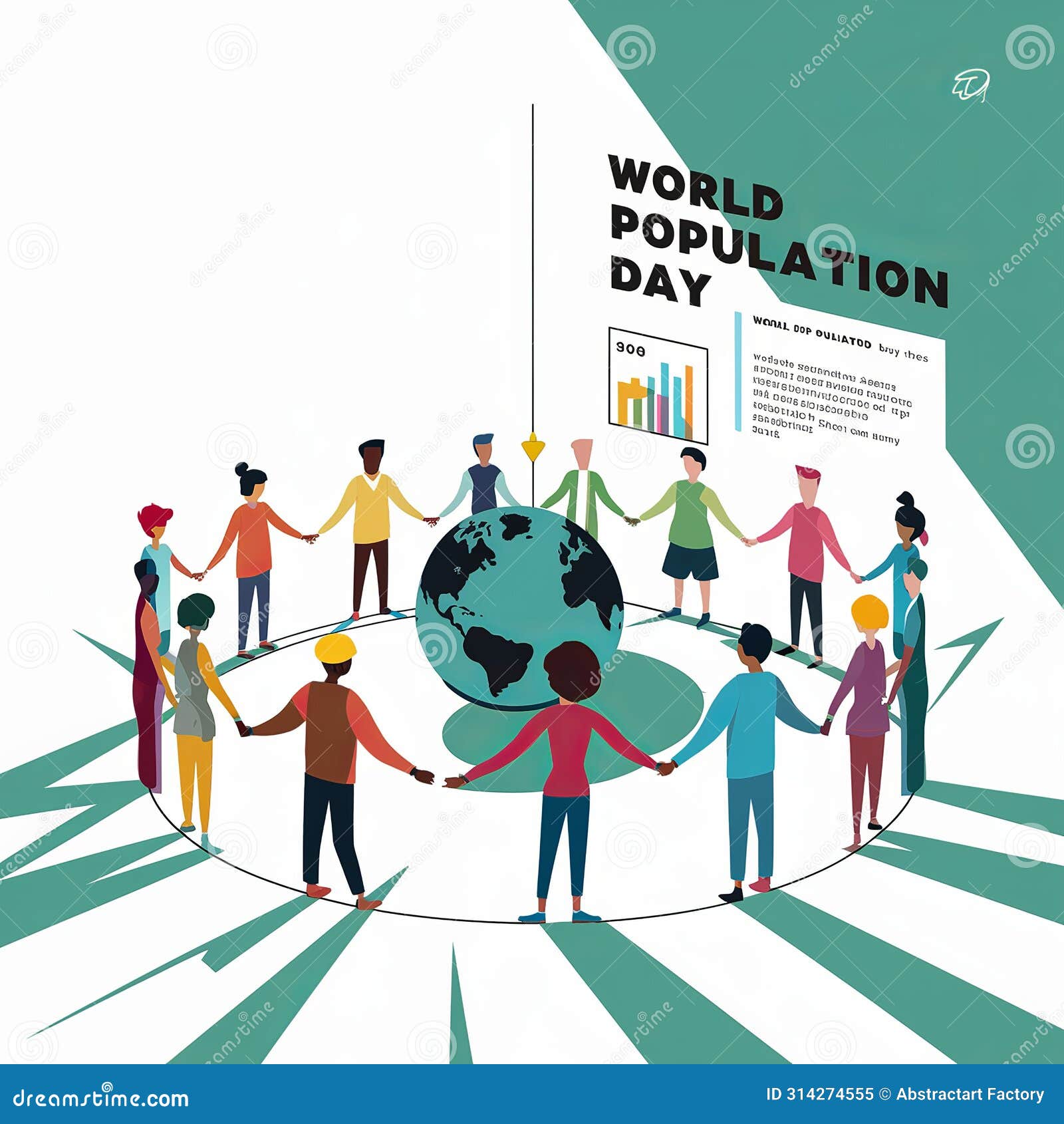Illustration of World Population Day Concept, 11July. Explosion of ...