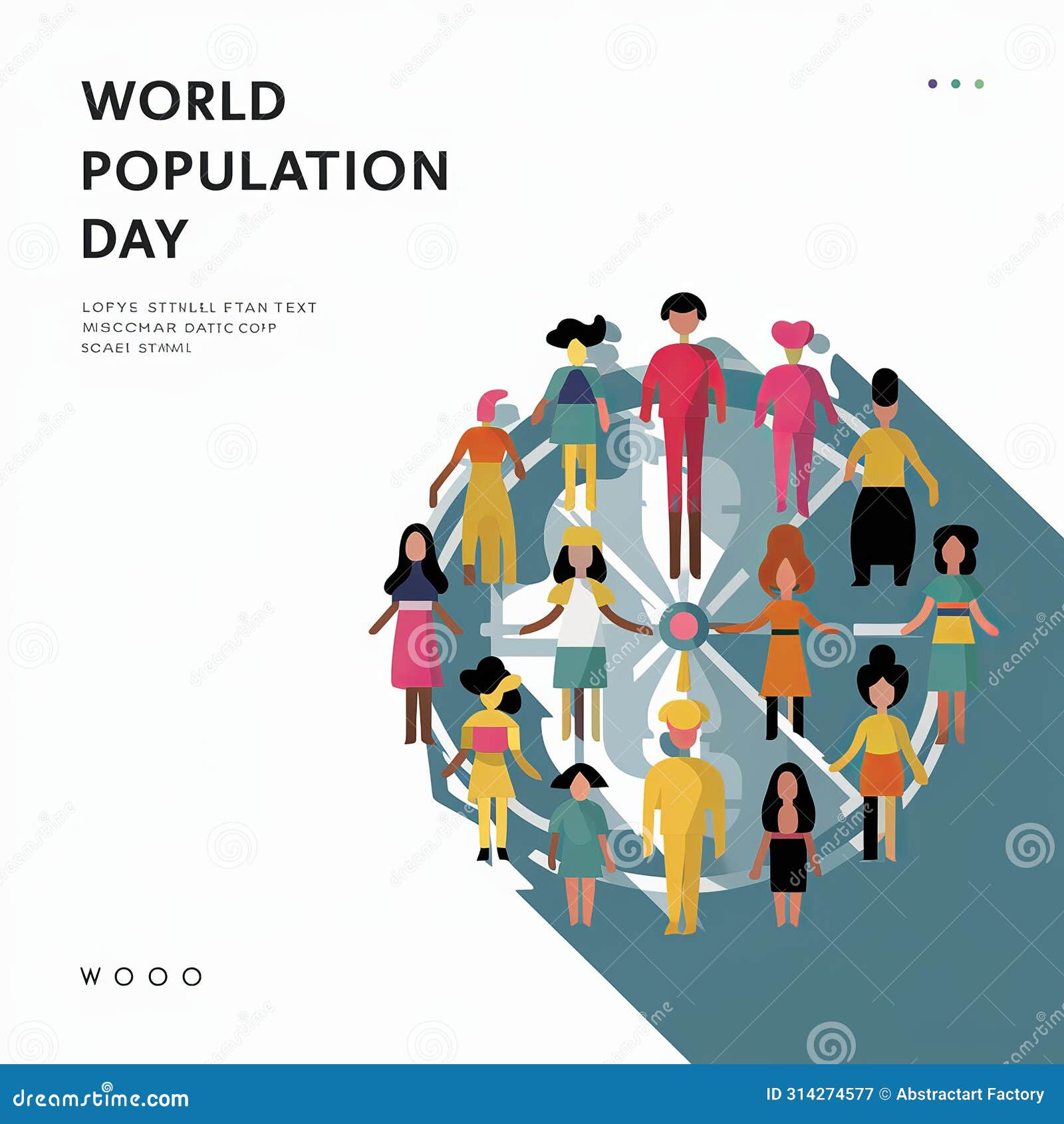 Illustration of World Population Day Concept, 11July. Explosion of ...