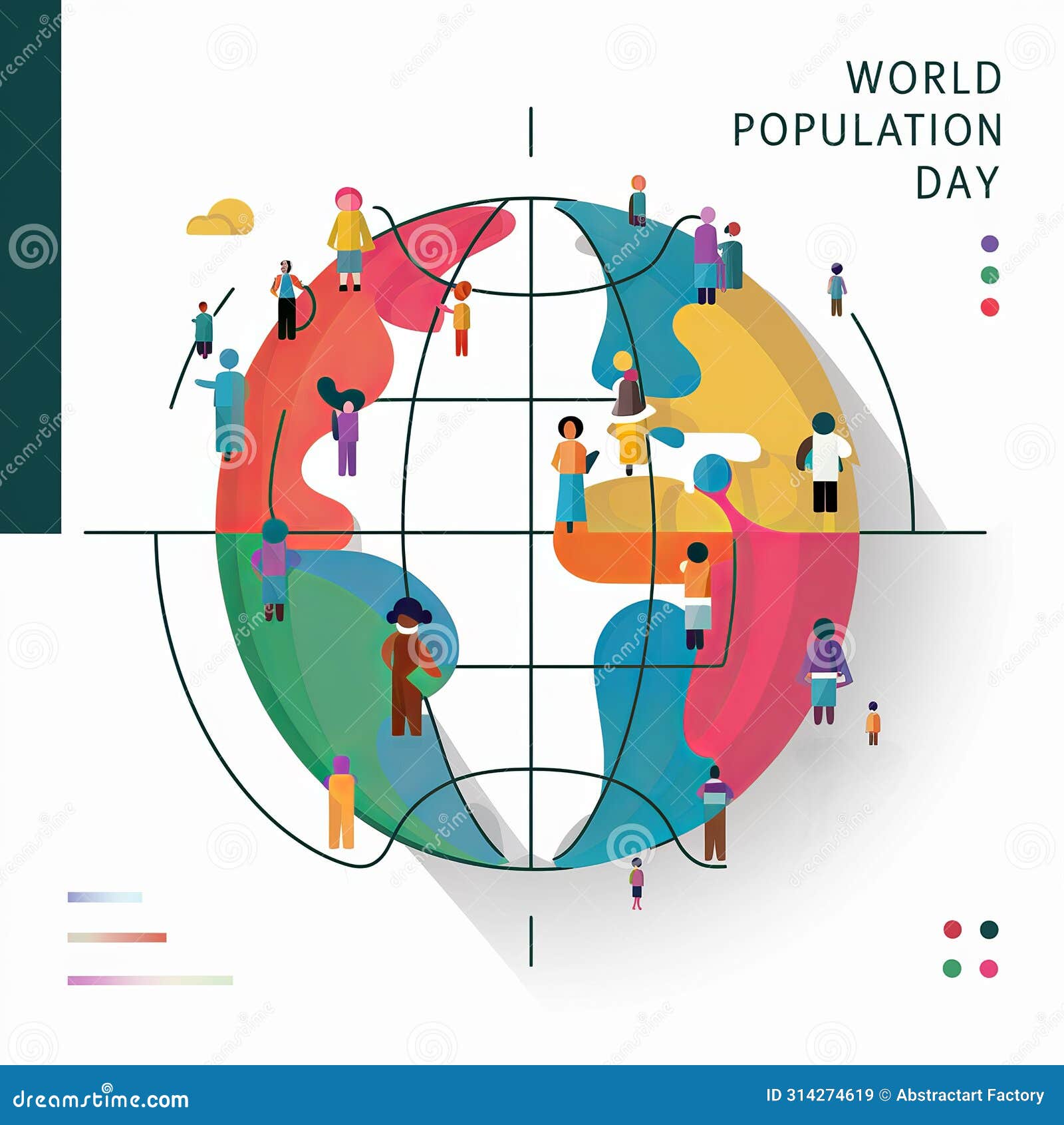 Illustration of World Population Day Concept, 11July. Explosion of ...