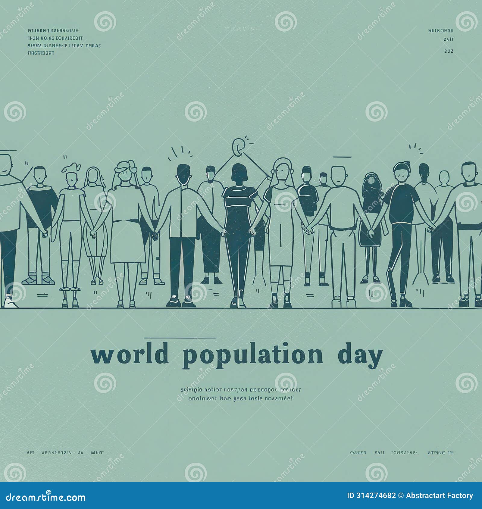 Illustration of World Population Day Concept, 11July. Explosion of ...