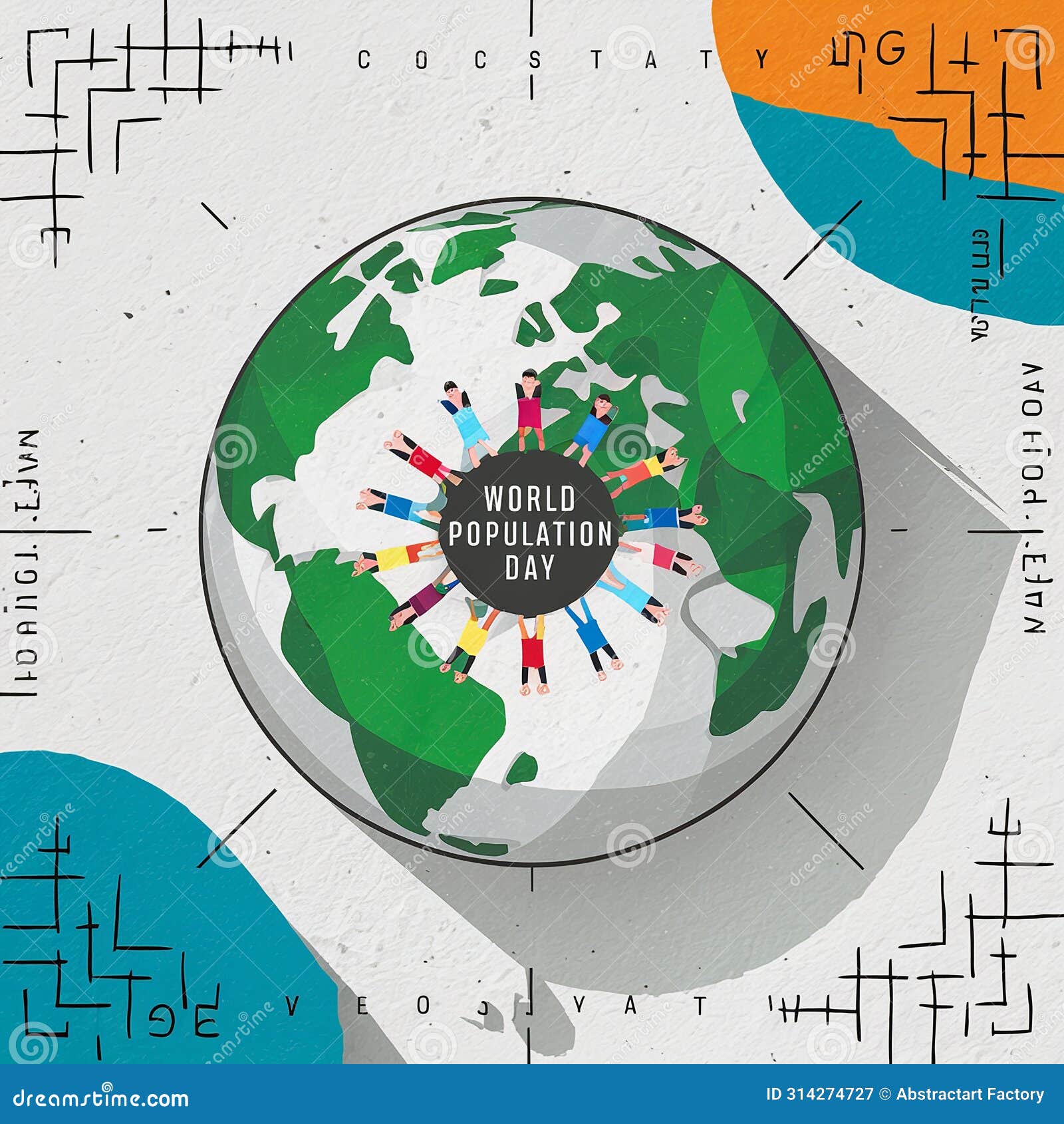 Illustration of World Population Day Concept, 11July. Explosion of ...