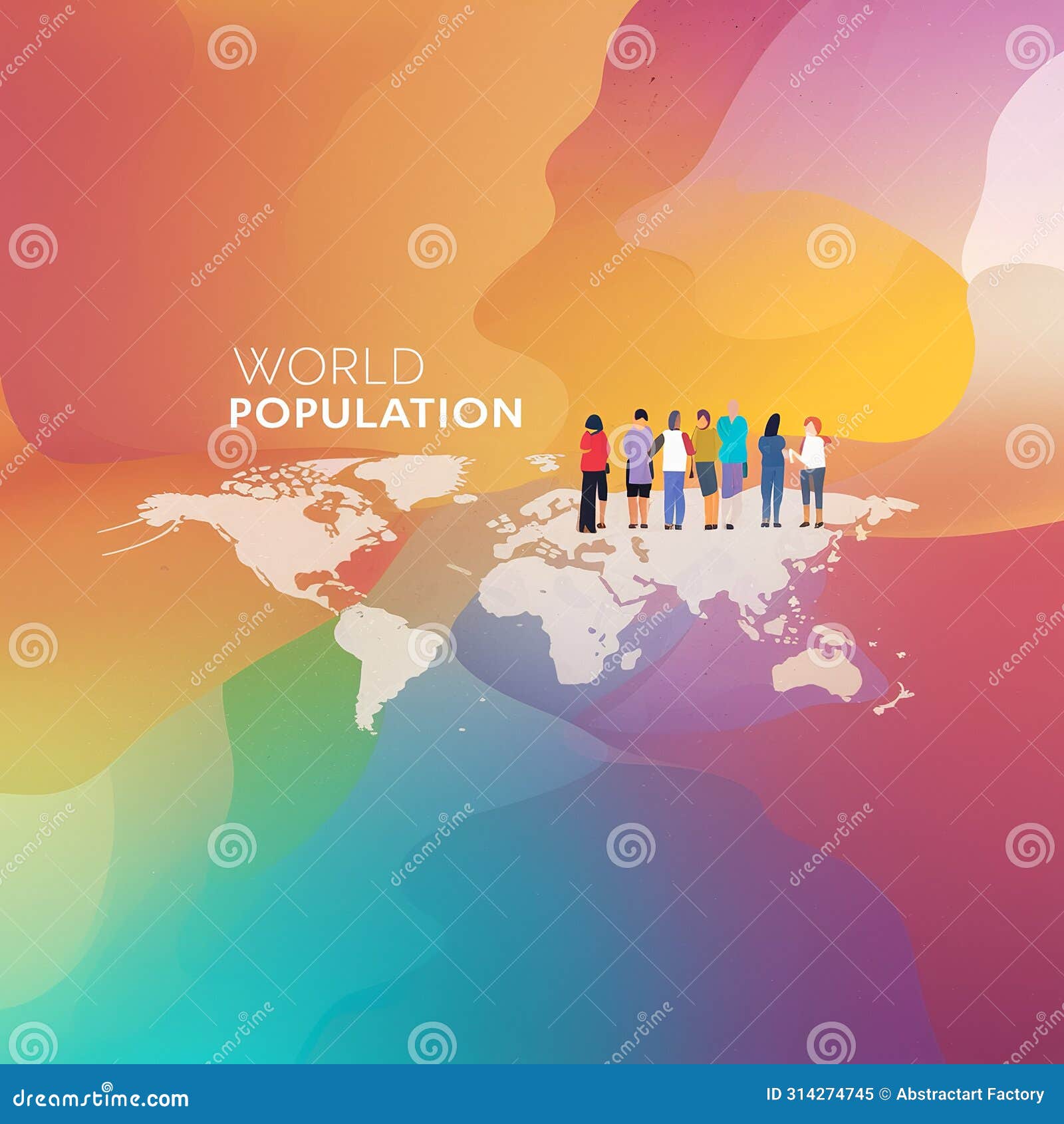Illustration of World Population Day Concept, 11July. Explosion of ...
