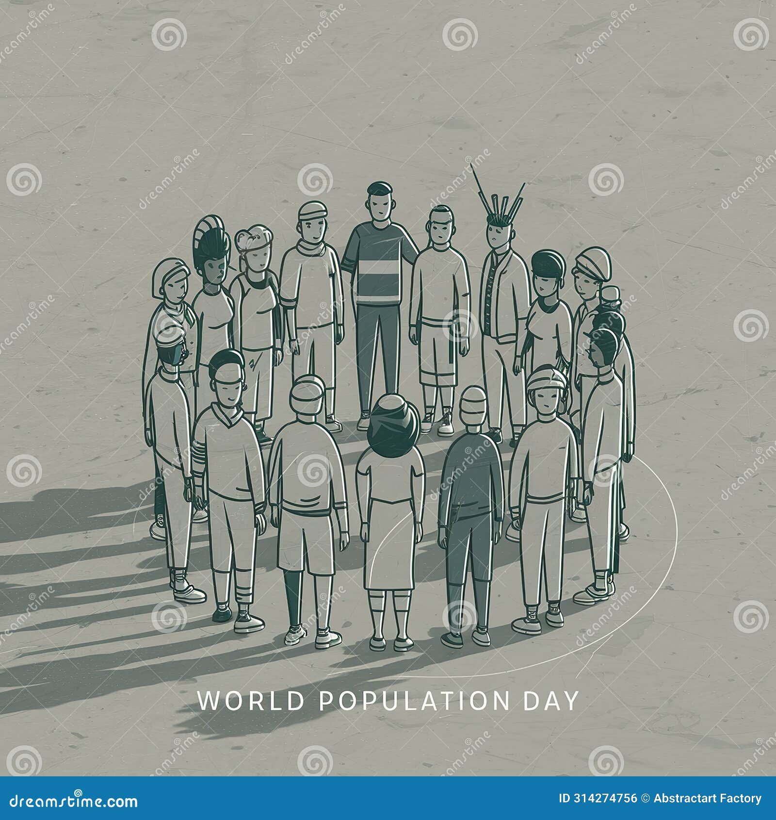 Illustration of World Population Day Concept, 11July. Explosion of ...