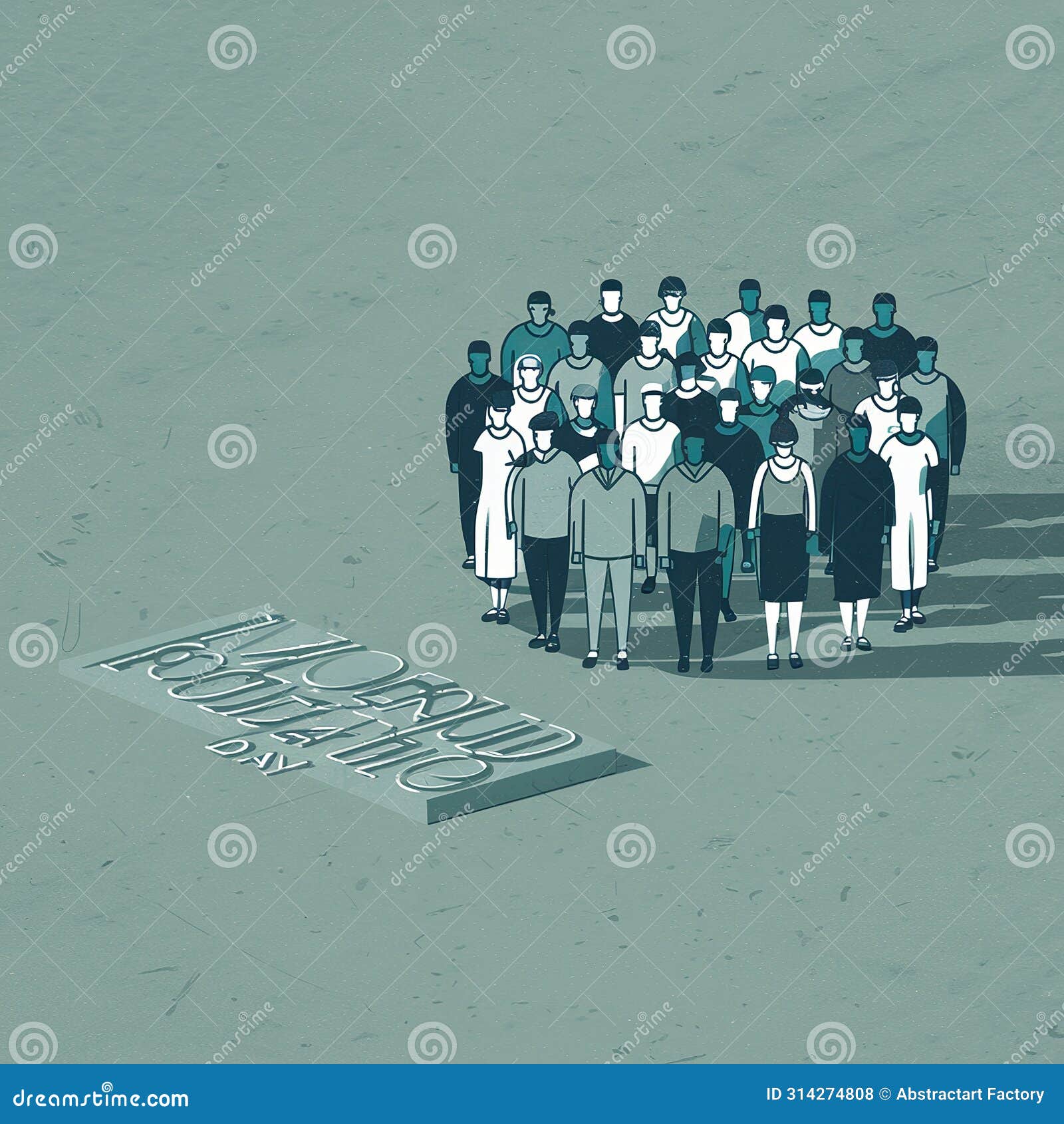 Illustration of World Population Day Concept, 11July. Explosion of ...