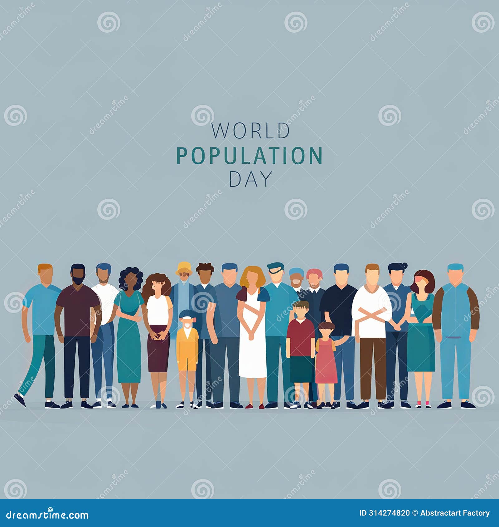 Illustration of World Population Day Concept, 11July. Explosion of ...