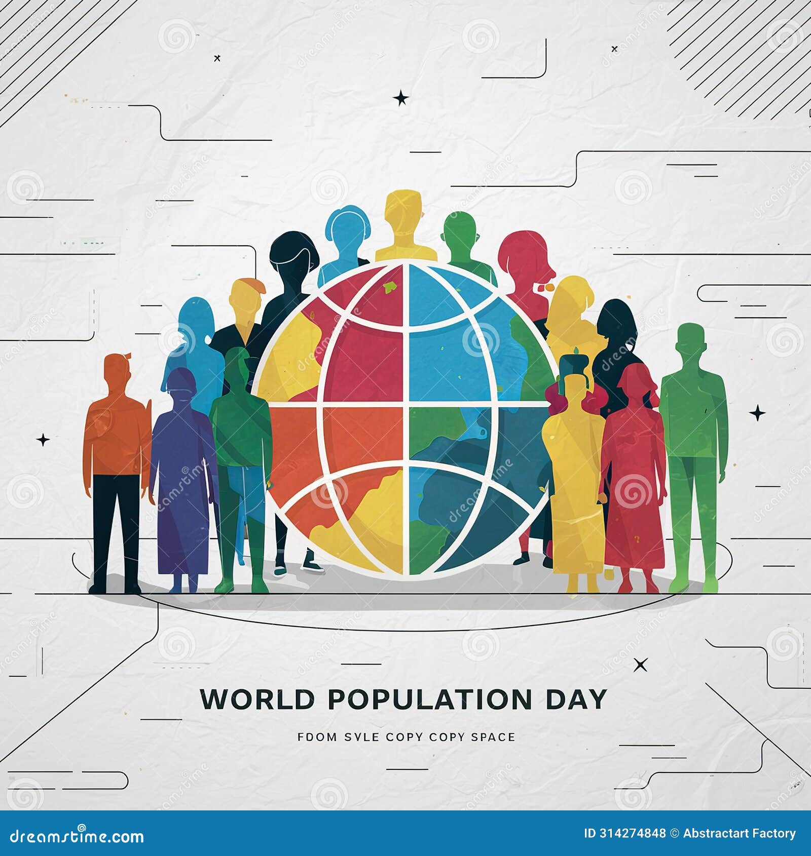 Illustration of World Population Day Concept, 11July. Explosion of ...