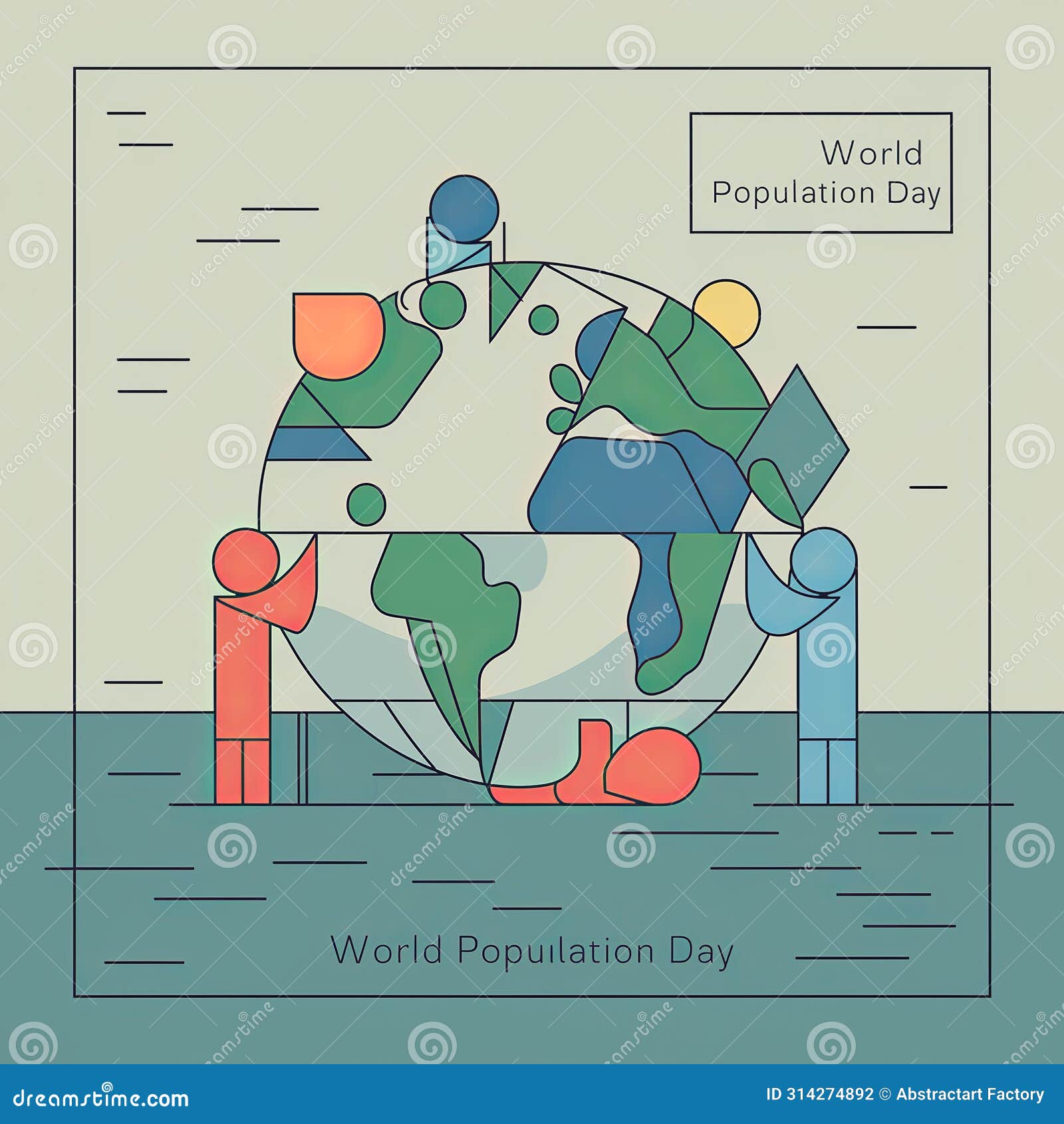 Illustration of World Population Day Concept, 11July. Explosion of ...