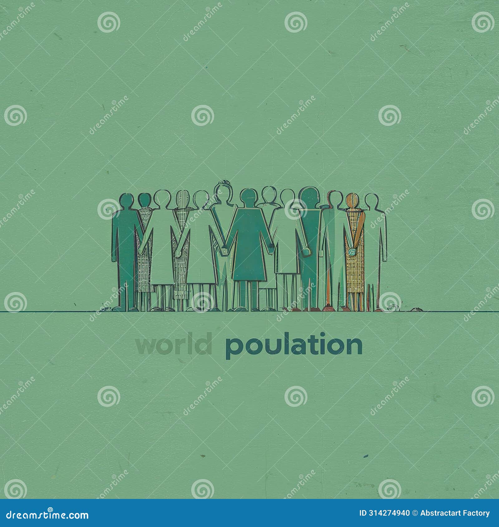 Illustration of World Population Day Concept, 11July. Explosion of ...