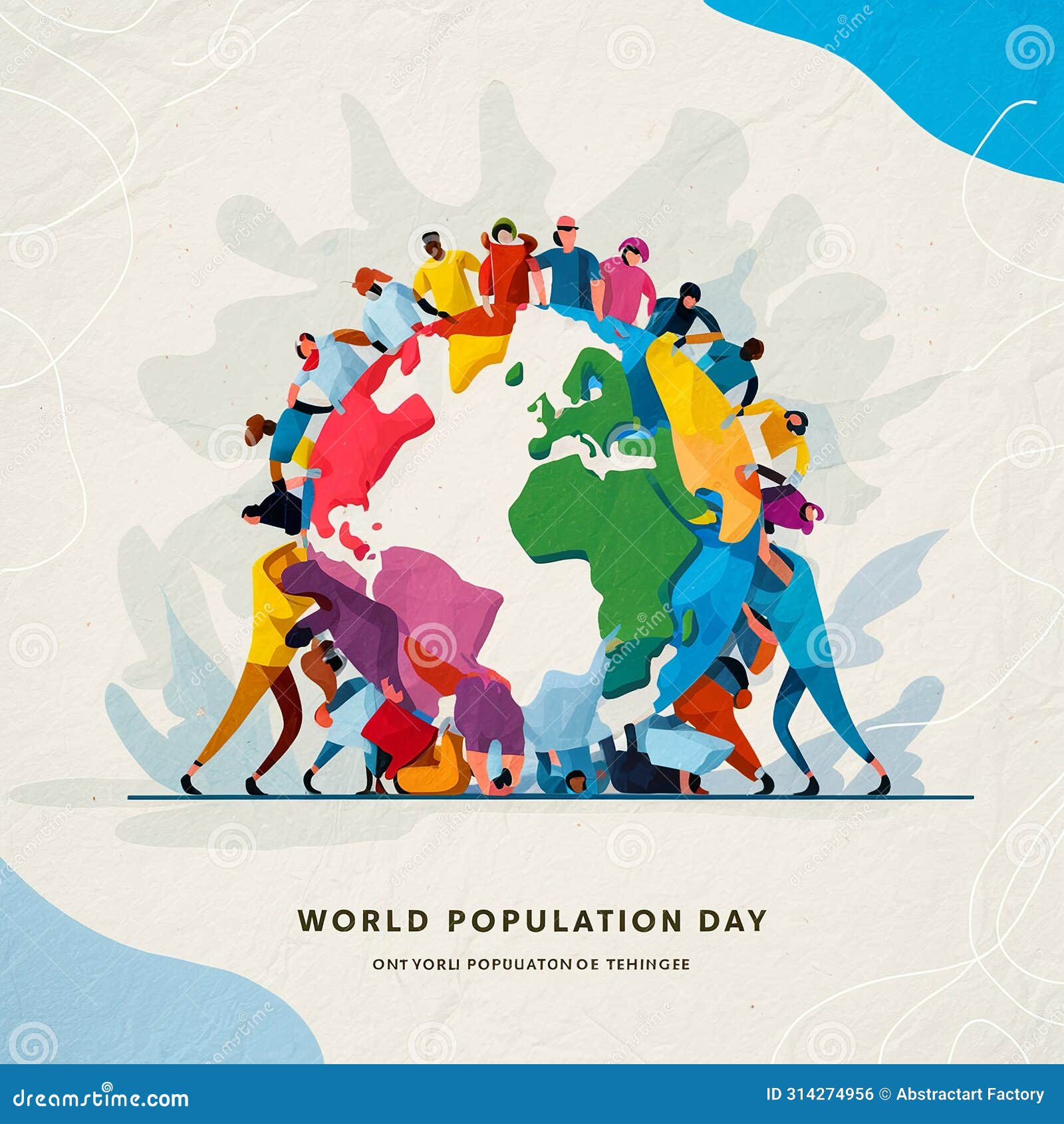 Illustration of World Population Day Concept, 11July. Explosion of ...