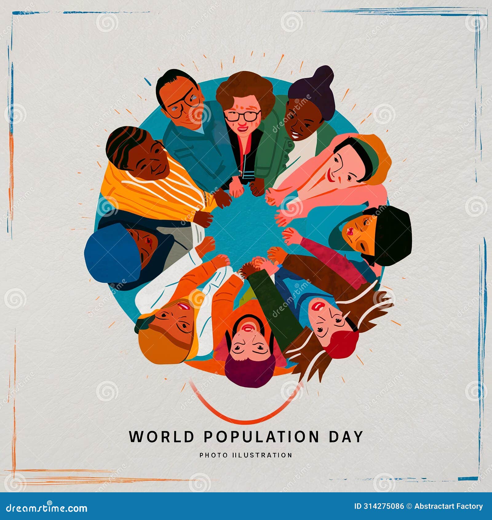 Illustration of World Population Day Concept, 11July. Explosion of ...