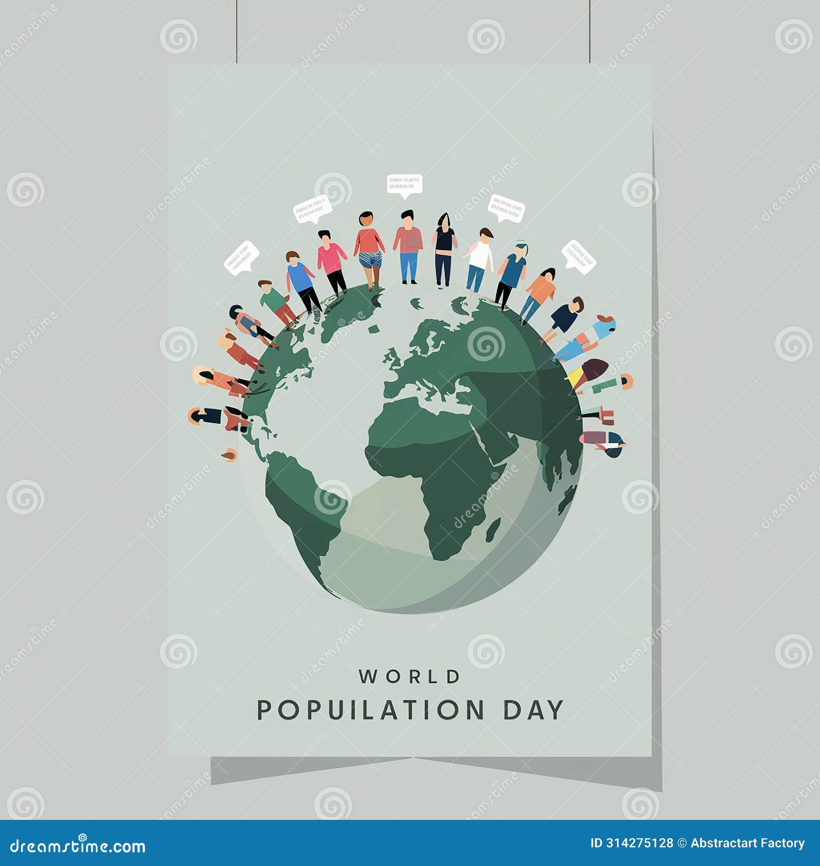 Illustration of World Population Day Concept, 11July. Explosion of ...