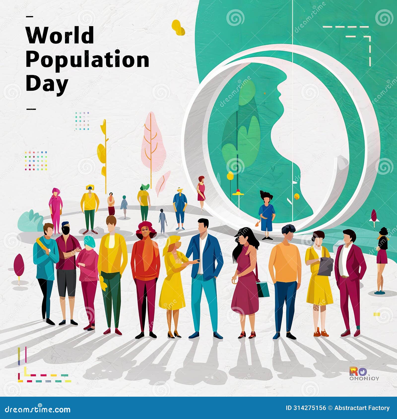 Illustration of World Population Day Concept, 11July. Explosion of ...