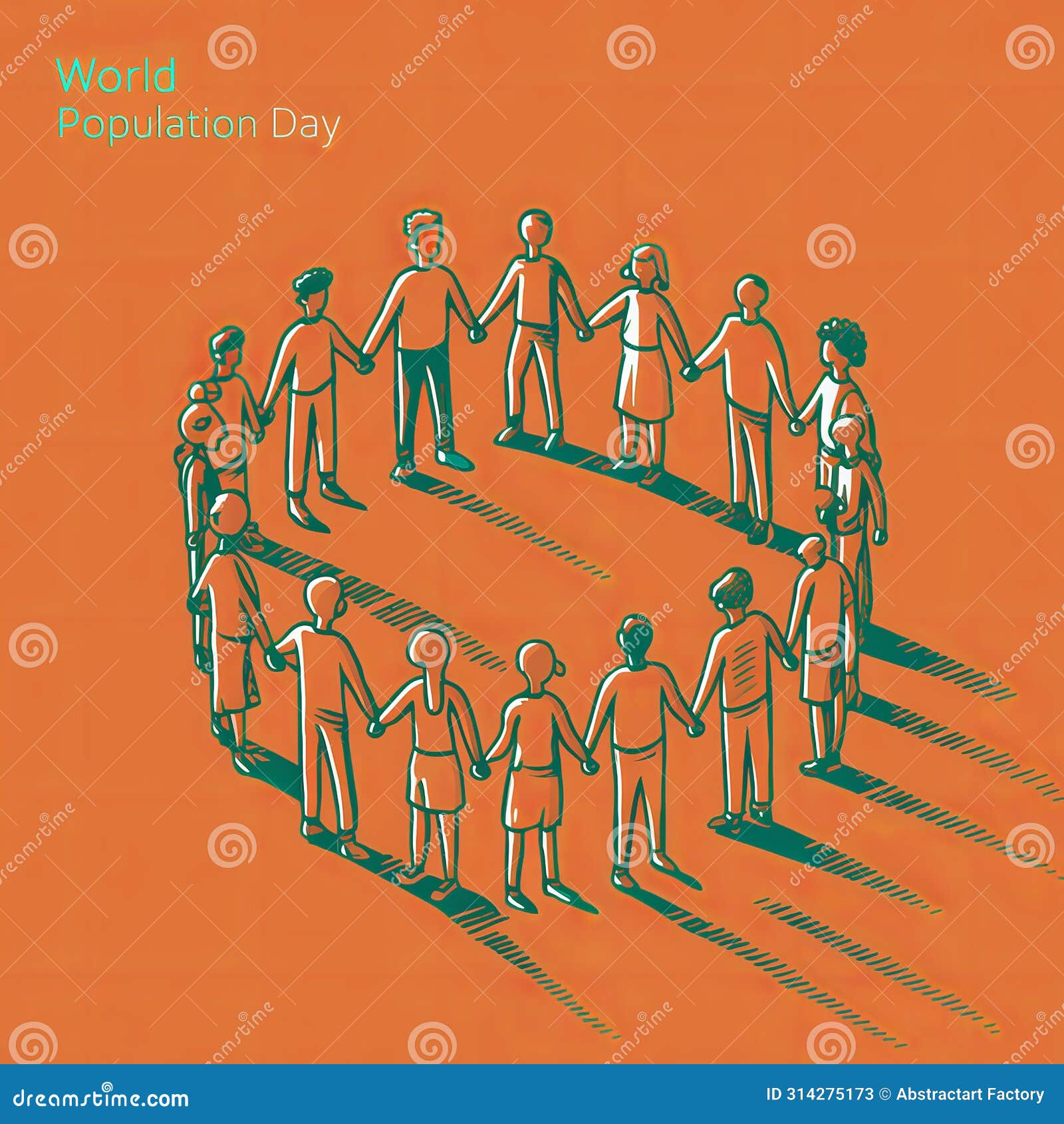 Illustration of World Population Day Concept, 11July. Explosion of ...