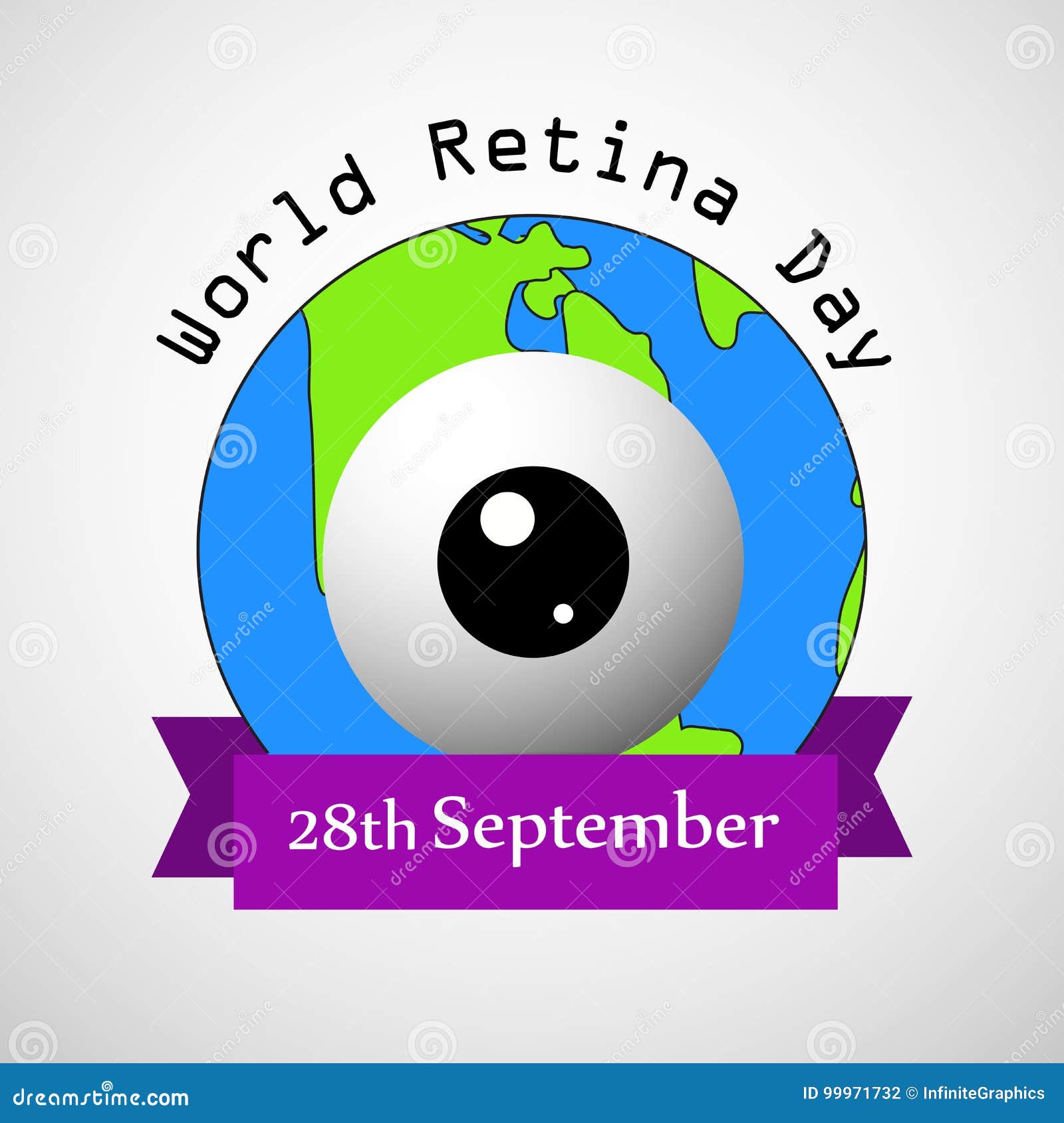 Illustration of World Retina Day Background Stock Vector - Illustration ...