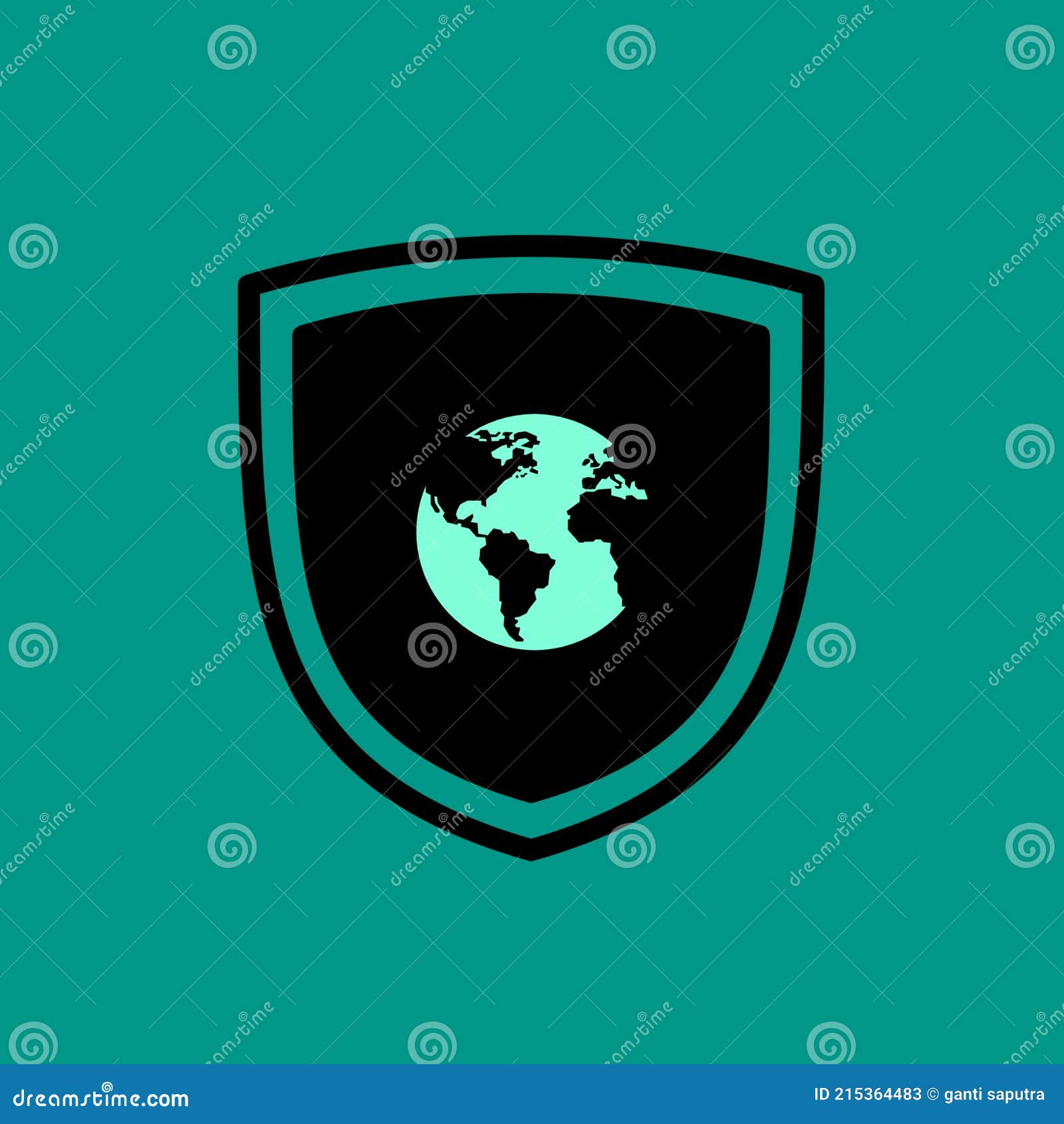 This is an Illustration of the World Shield Design Stock Illustration ...